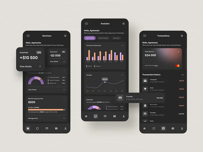 Browse thousands of Dark Mode Mobile App images for design inspiration | Dribbble