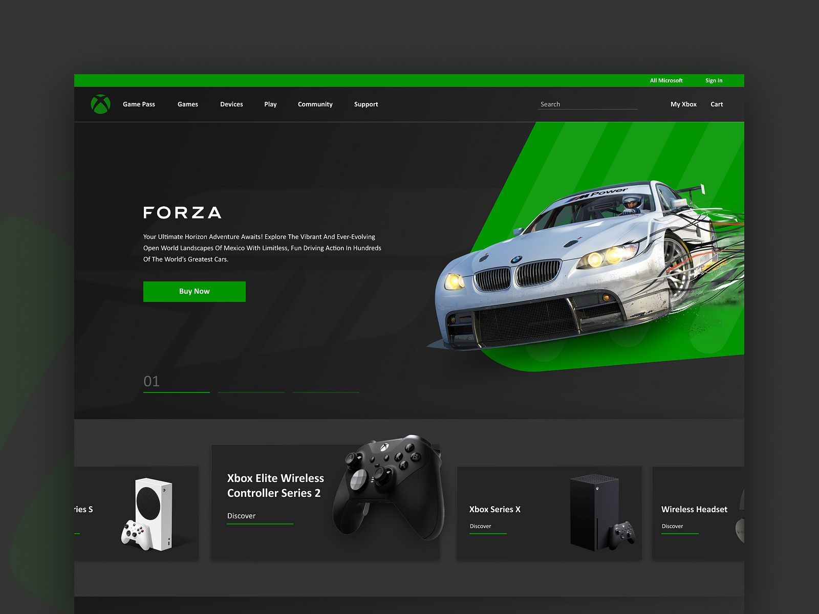 Xbox - Website by Tom Watson on Dribbble
