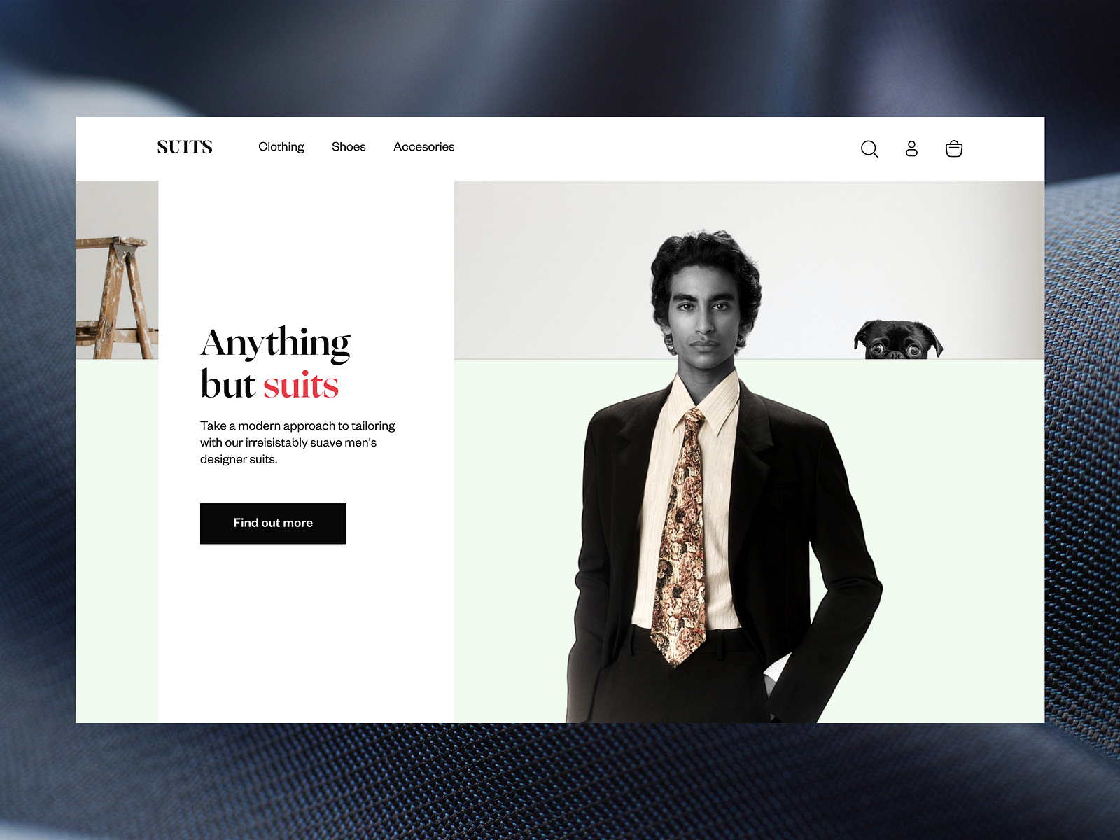 Suits UI landing by Duncan on Dribbble
