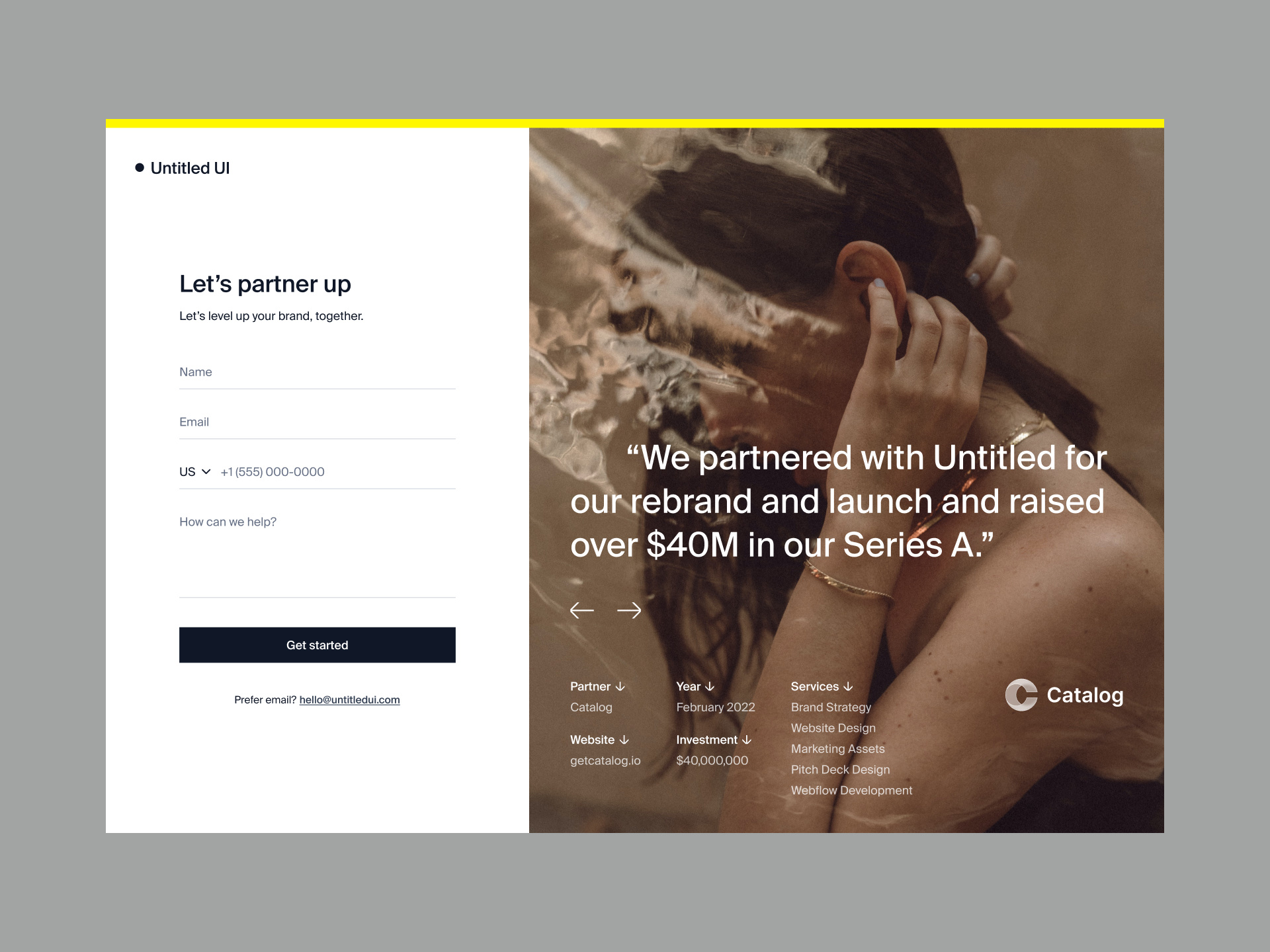 Contact form — Untitled UI by Jordan Hughes® on Dribbble