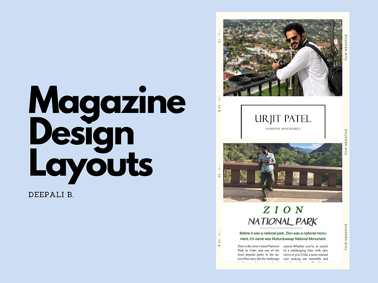 Magazine Design Inspiration by Deepali Bapodara on Dribbble