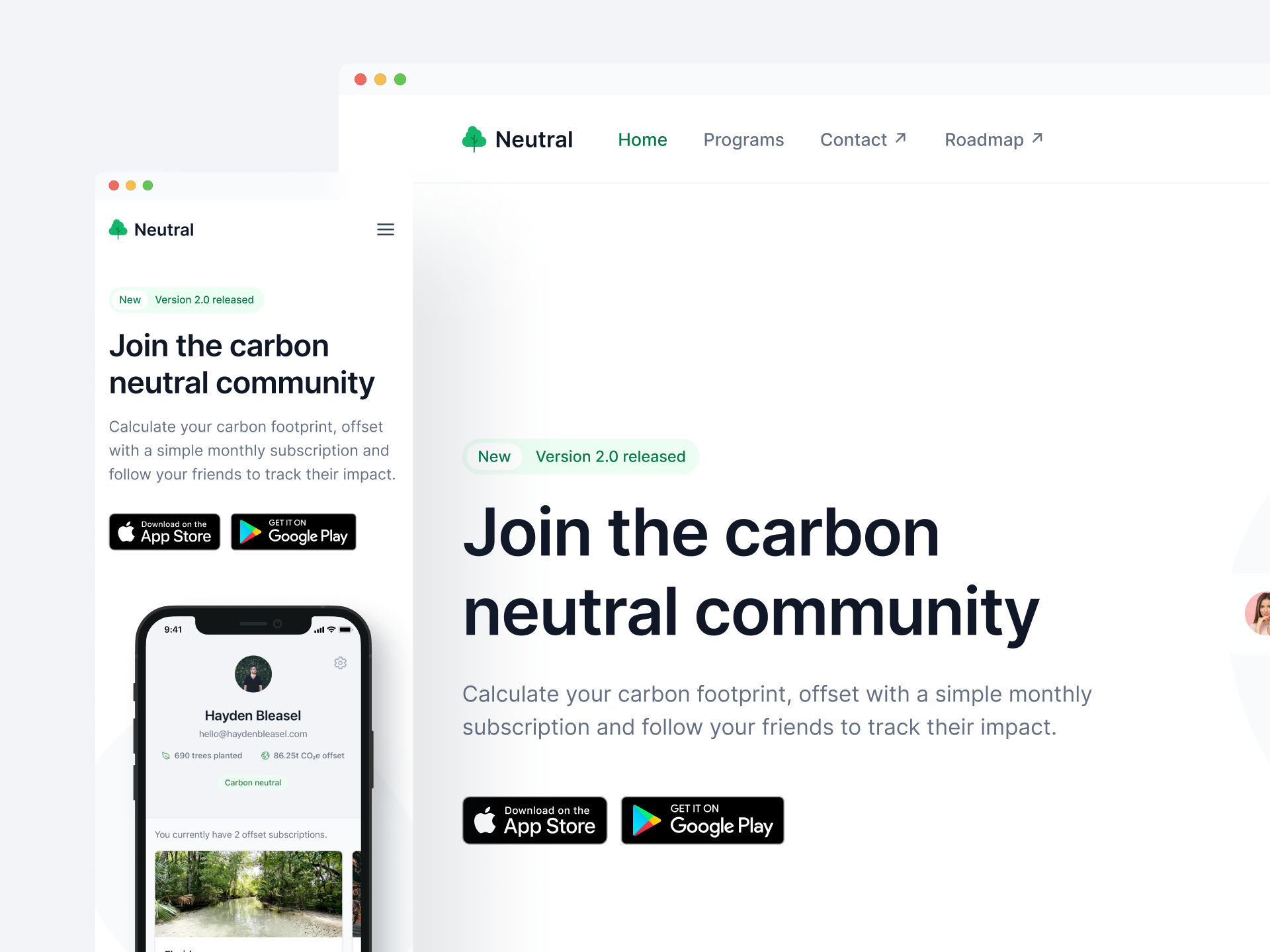 Neutral Homepage by Hayden Bleasel on Dribbble