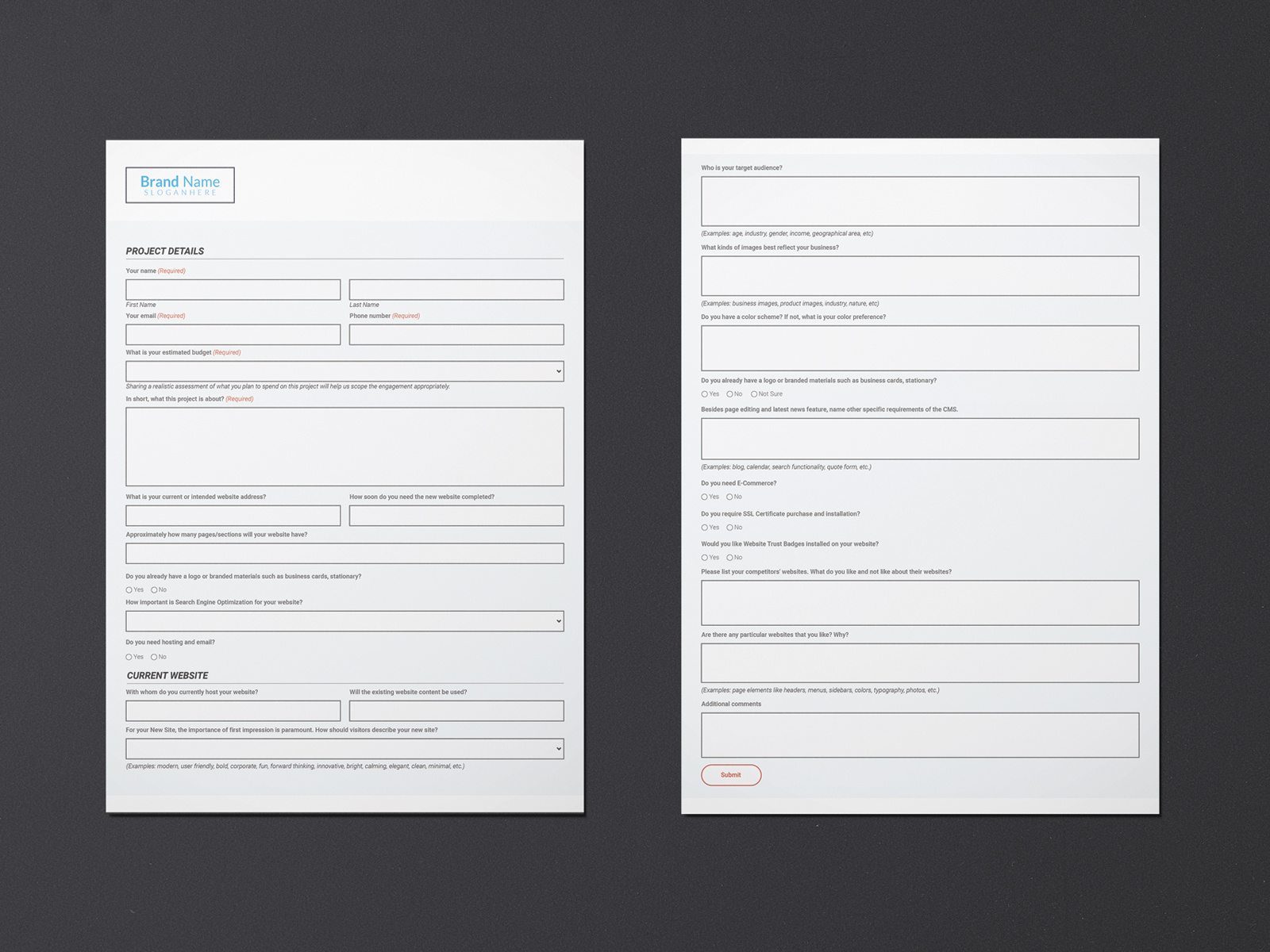 Template Design by Graphic Upshot on Dribbble