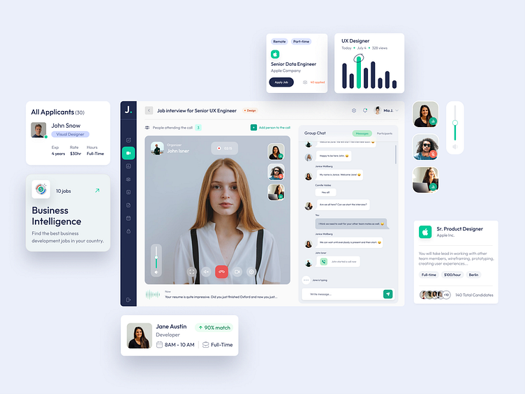 Job Interview Platform by Brightscout on Dribbble