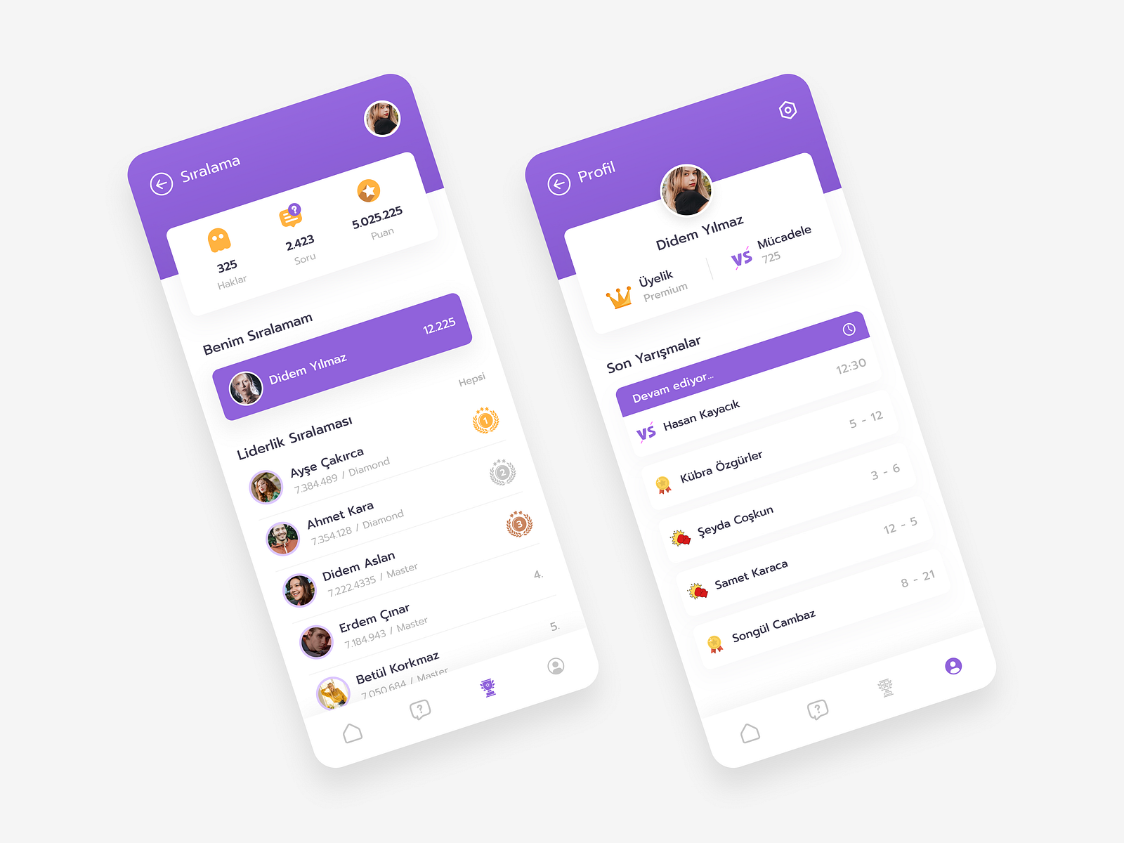 Quiz mobile app by Banu T. on Dribbble Quiz mobile app by Banu T. on Dribbble