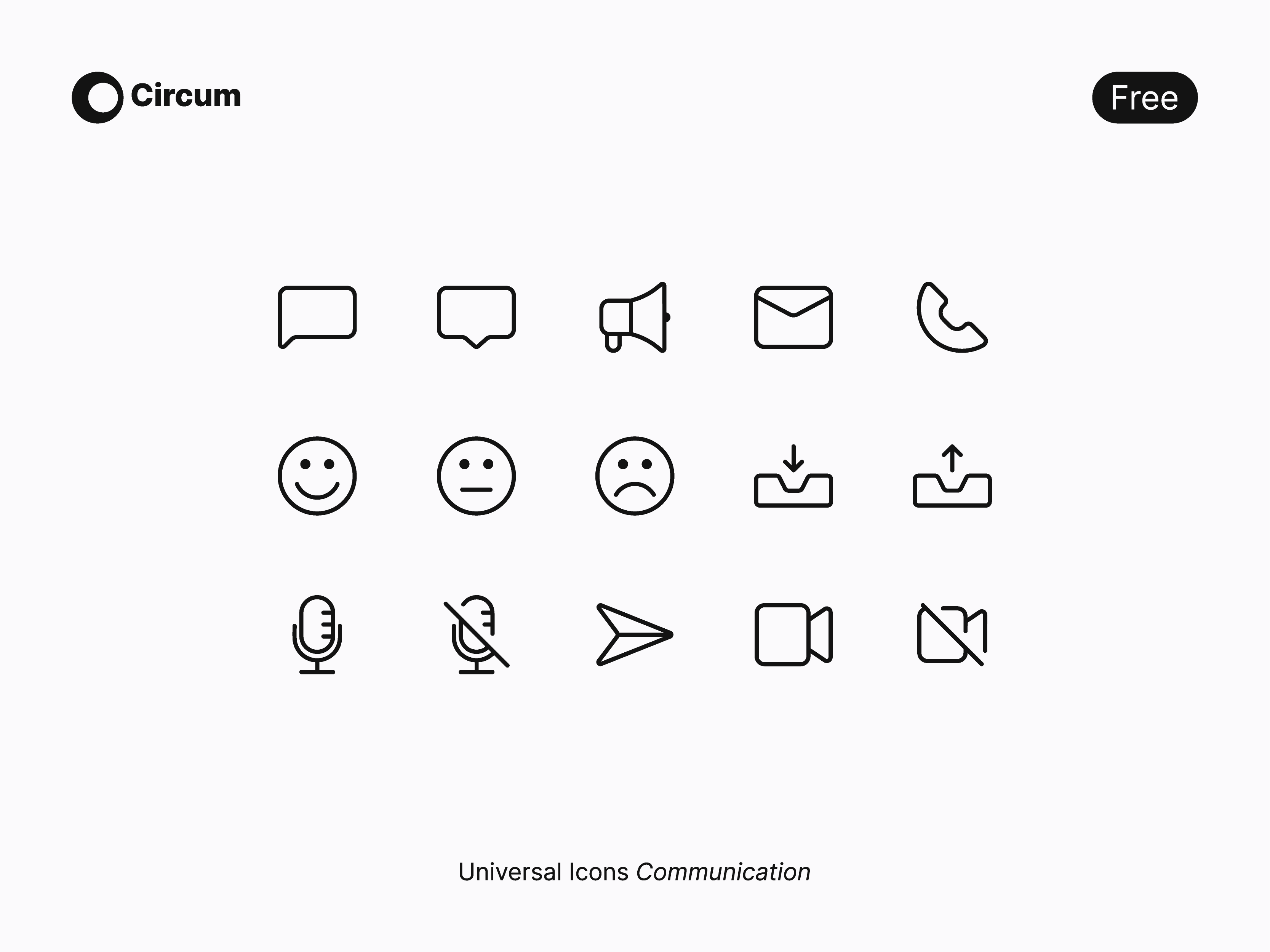Circum Icons | Communication by Roxanne on Dribbble