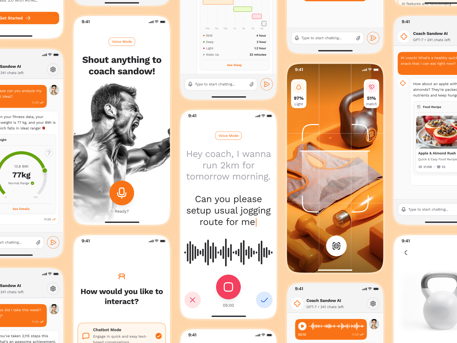 sandow v2: AI Fitness & Nutrition App | Workout Video Player UI by ...