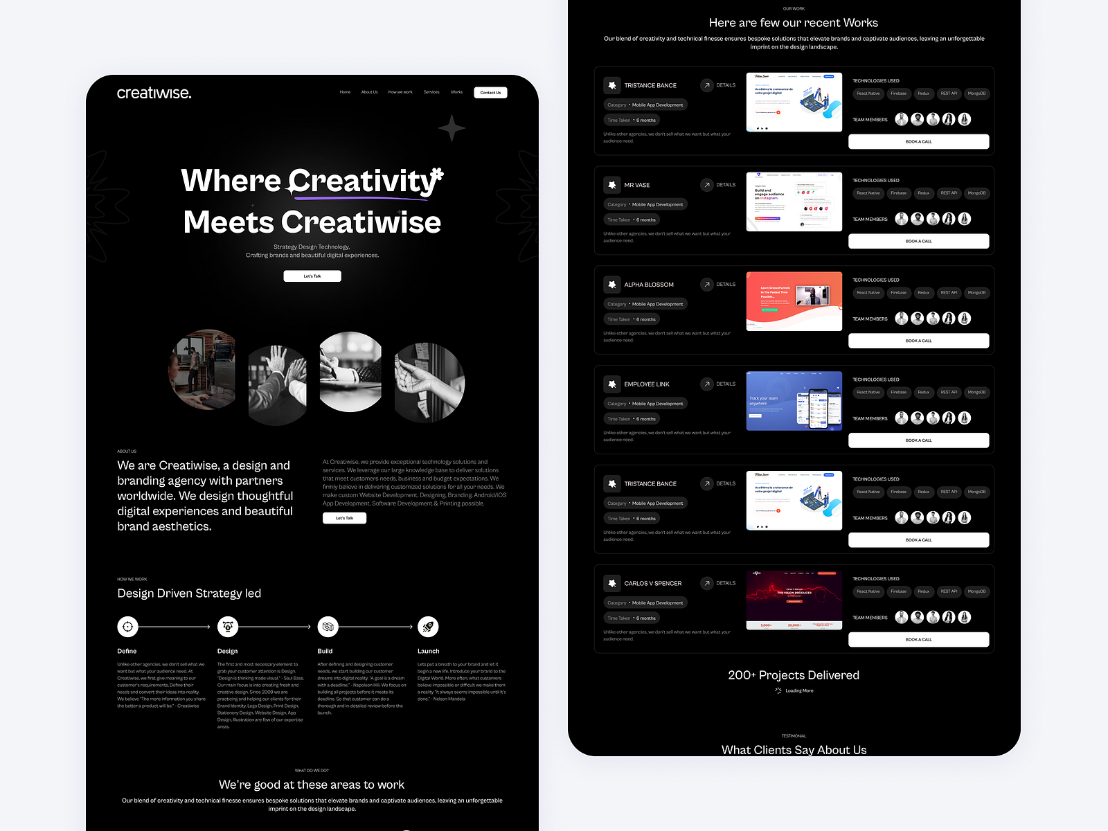 Creatiwise Website Design - Trendy & Dark Mode! by Putta Manikanta on Dribbble