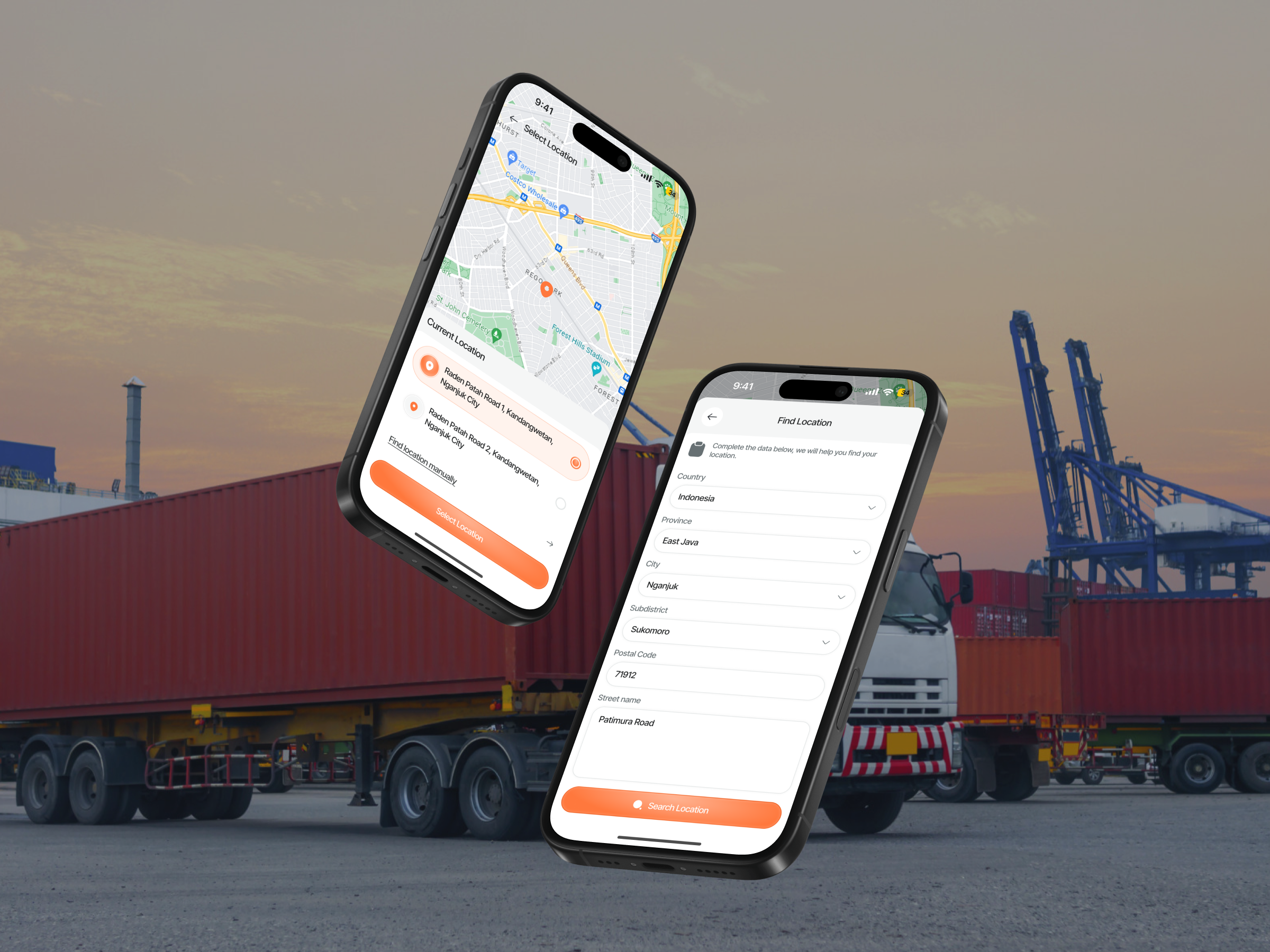 Select Location - Logistic Mobile Apps by Muhammad Khoirul for 10am Studio on Dribbble