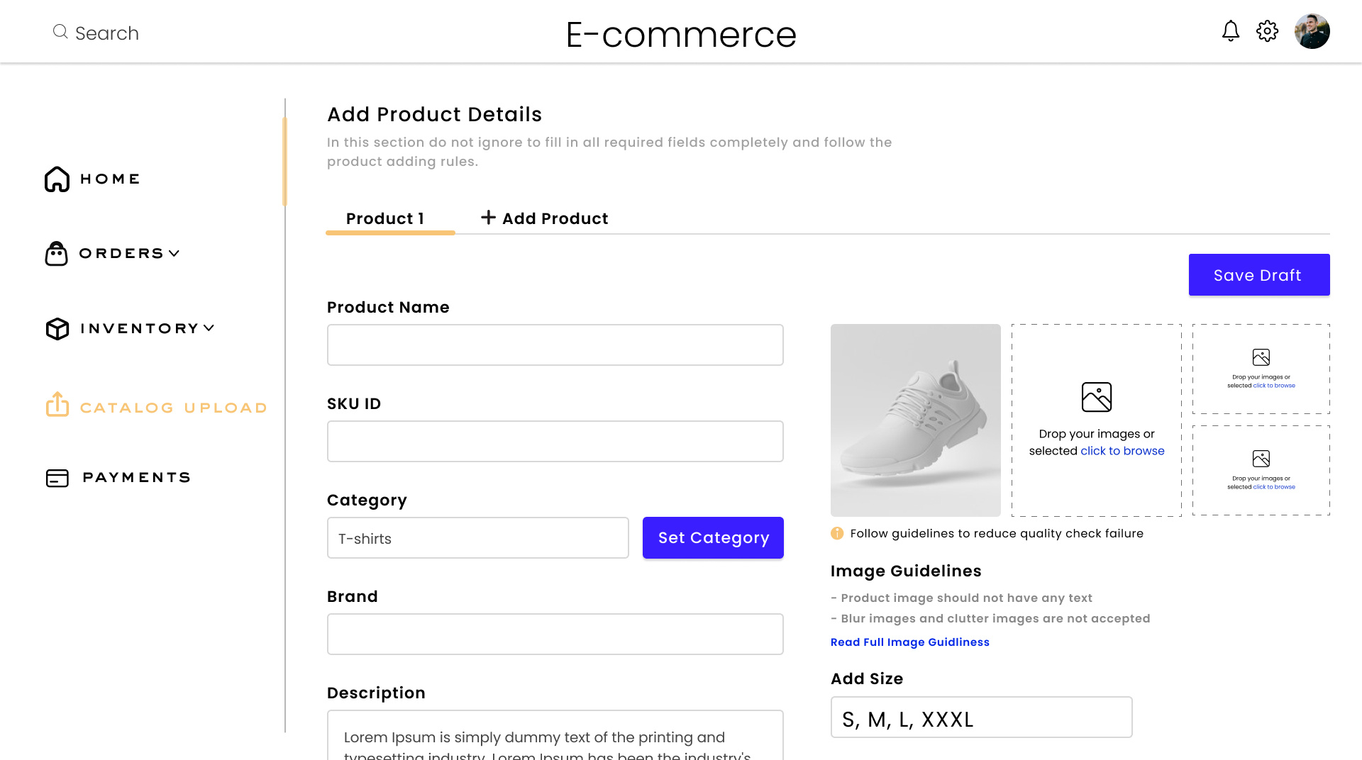 E-Commerce Admin Panel – Catalog Management Simplified by rahim on Dribbble