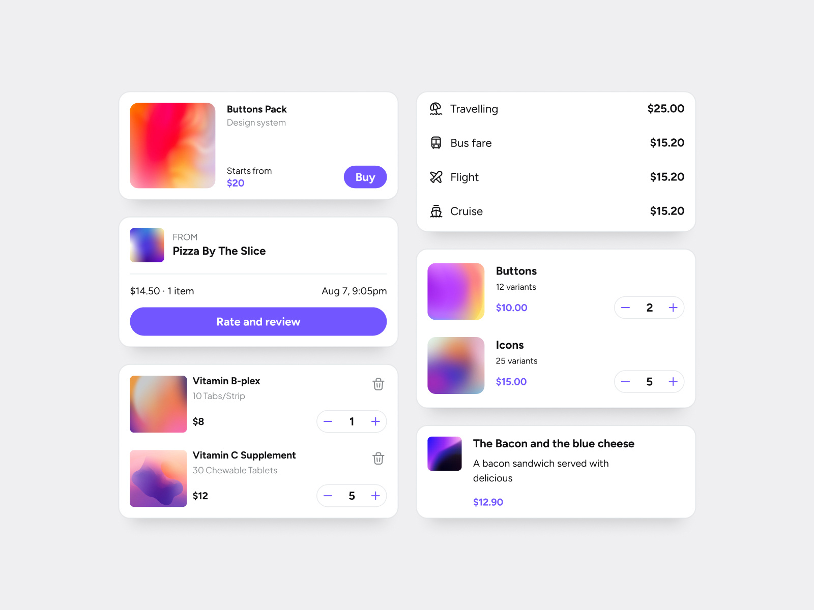 Mobile UI Kit - Ecommerce Component by Taufiq Anshori for Nucleus UI on Dribbble