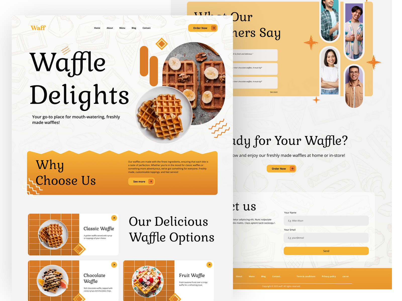 waffle website by Najzua Ramdhanni on Dribbble