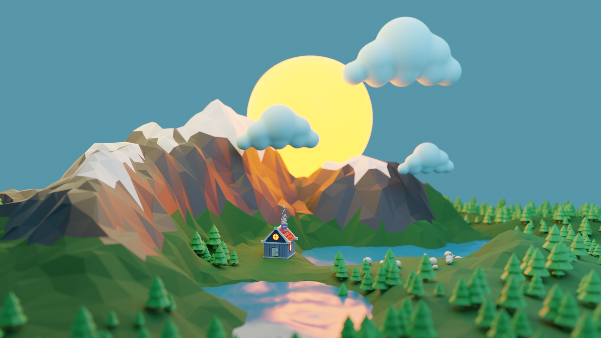 Lonely farm by Neringa Kižytė on Dribbble