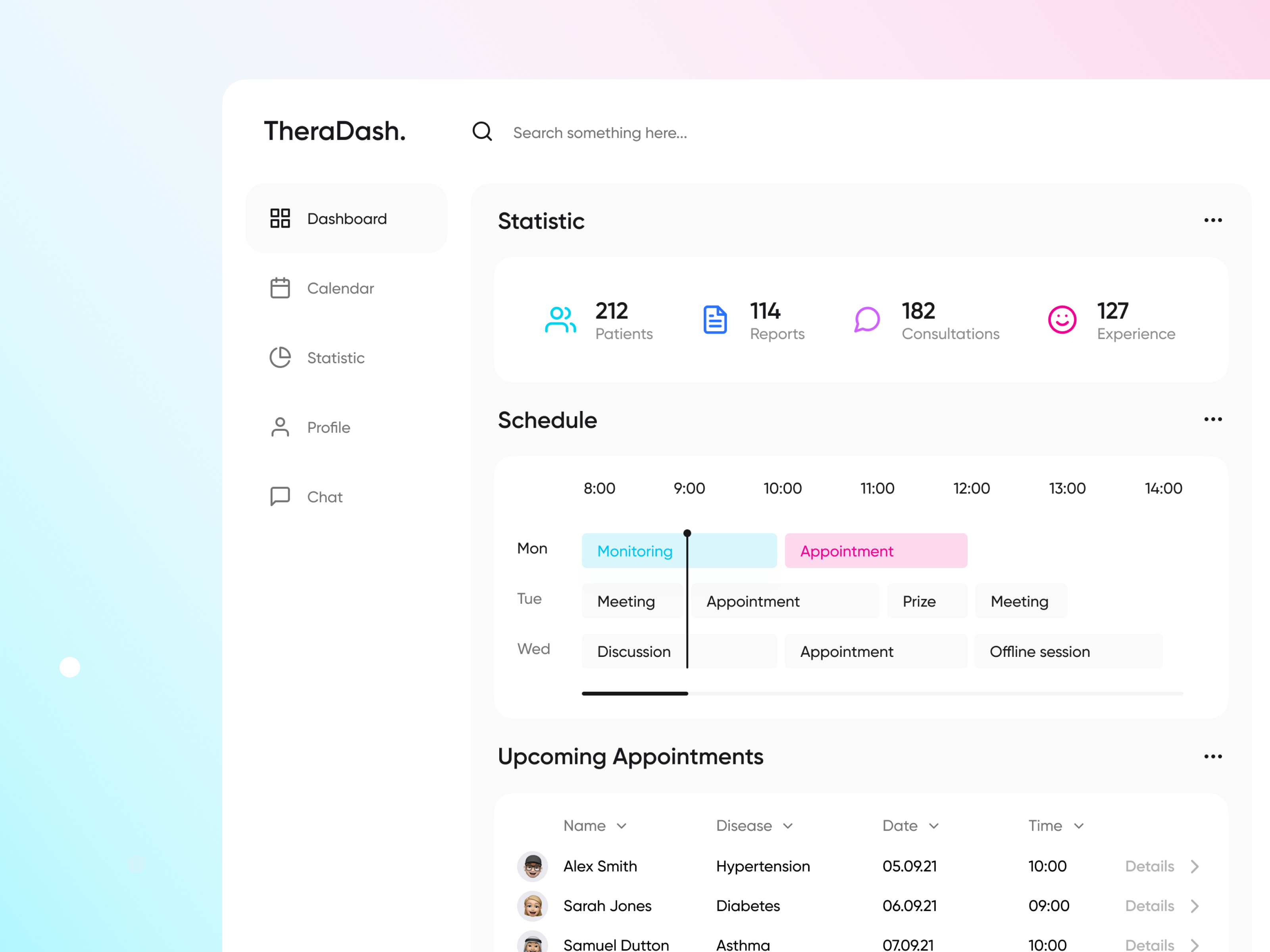Doctor's Daily Schedule Dashboard by Alexander Kontsevoy for Ronas IT ...