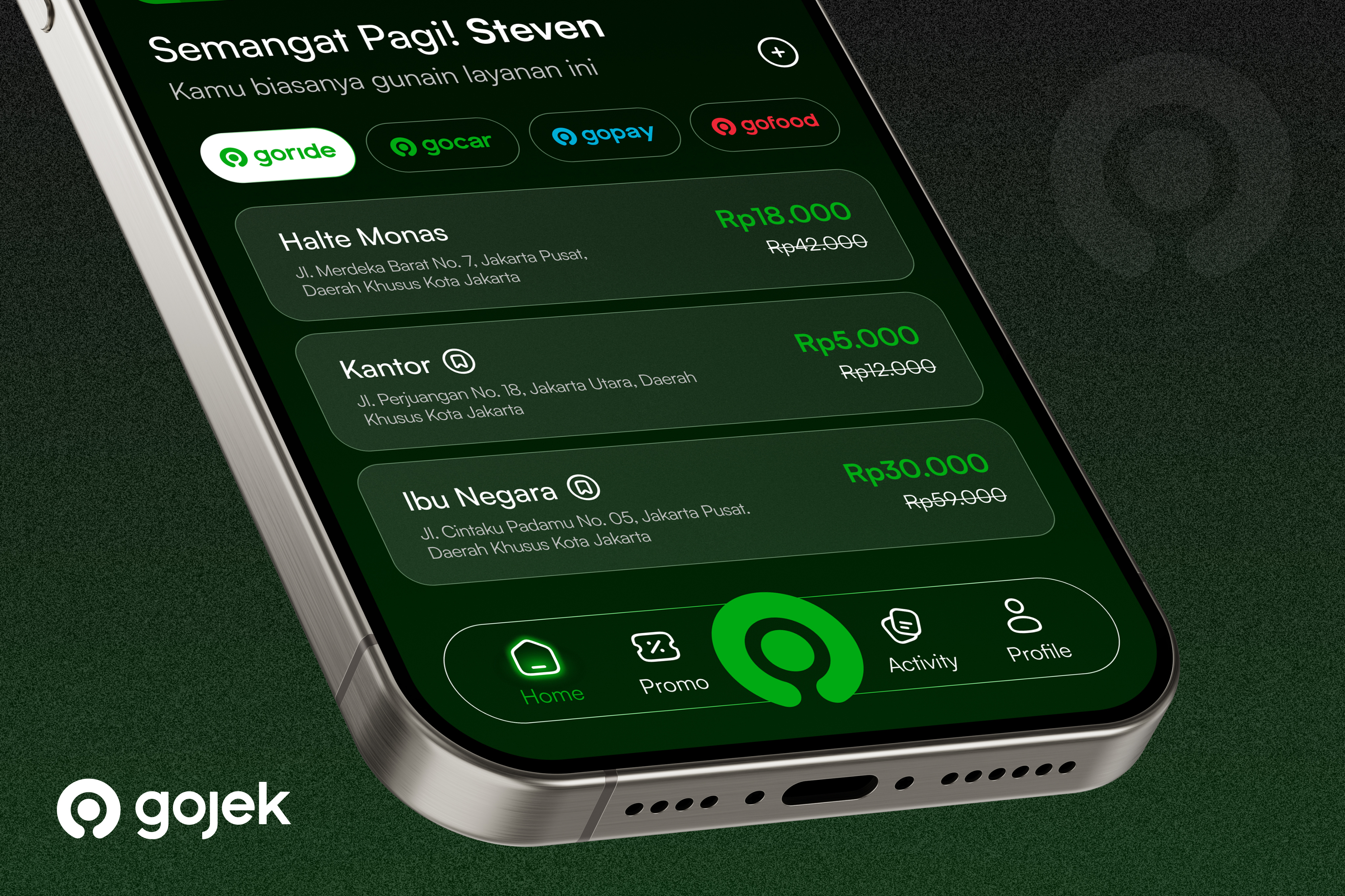 Gojek Indonesia - Reimagined Home UI by Steven Laurencius on Dribbble