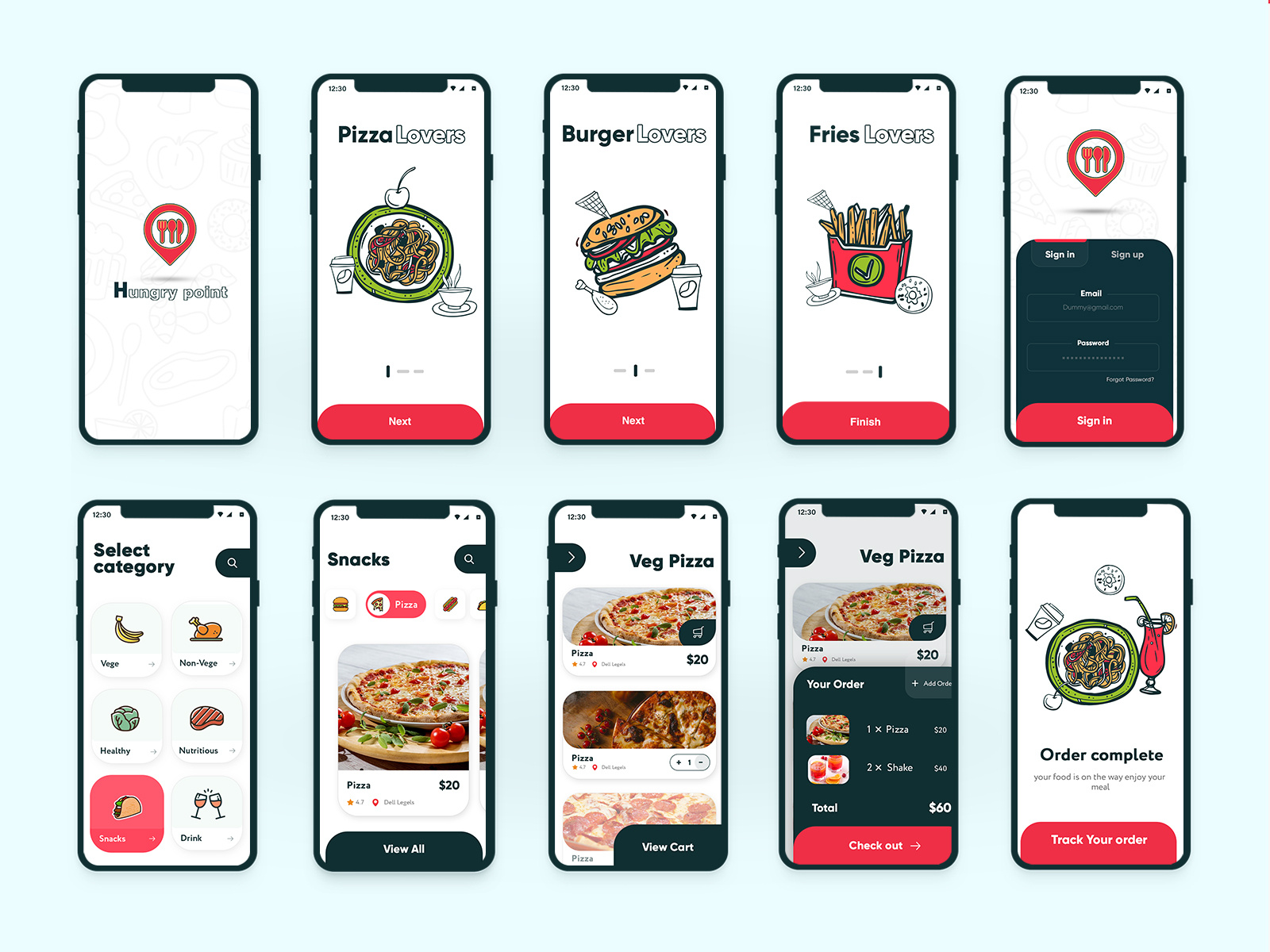 Hunger Point App Flow by MC-UIUX for Master Creationz -Global UI UX ...