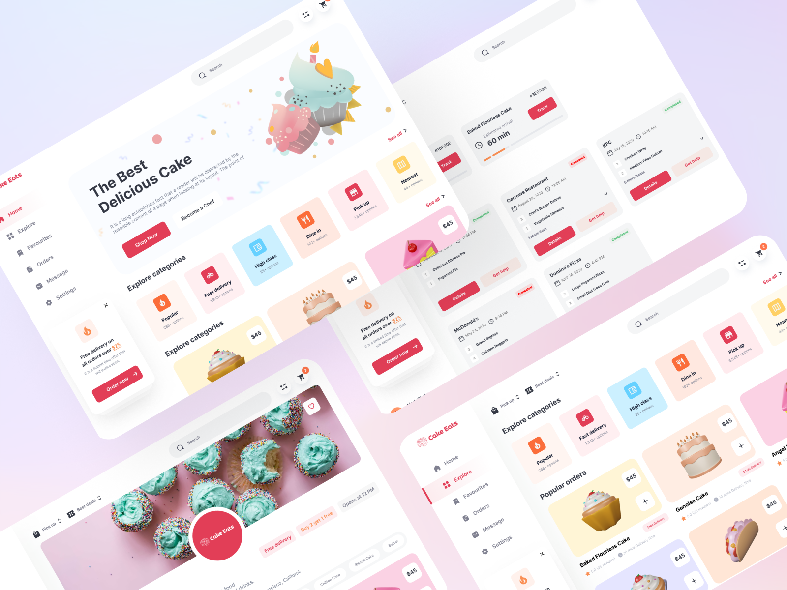 Cake Eats - Cake Shop Website & Admin Panel UI Design by Ashikur Rahman ...