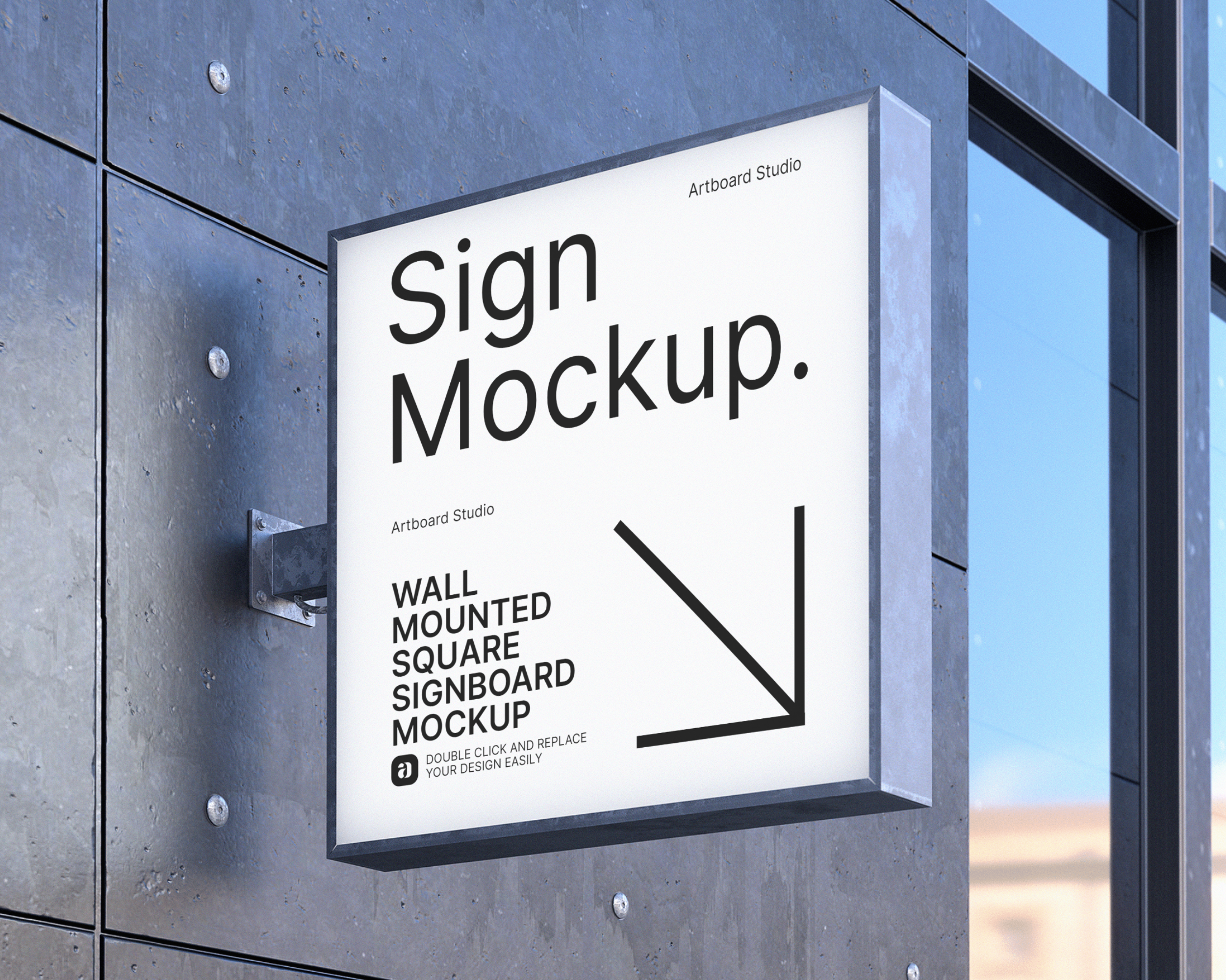 Sign Mockup 3D Scene by Kemal Karabulut 🛦 on Dribbble