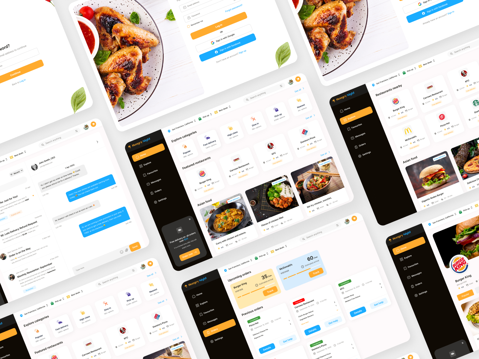 Hungry Night Online Food Delivery Web App by M A Monim on Dribbble