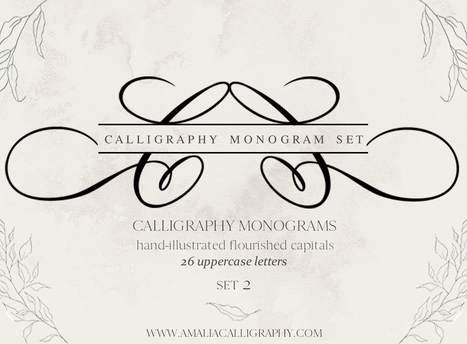 Wedding Monograms Set II by Amalia Calligraphy on Dribbble