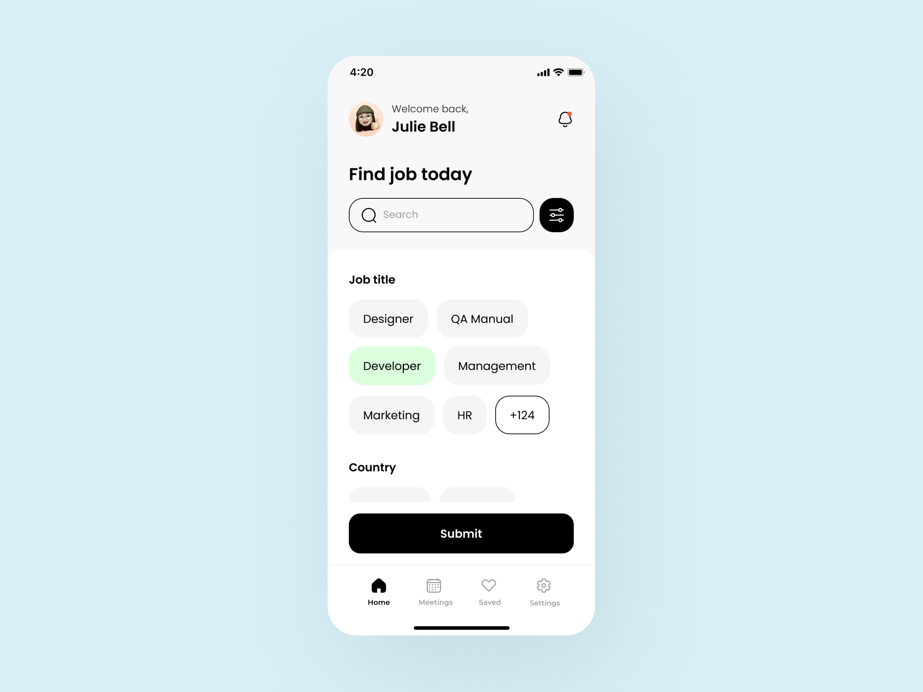Job finder mobile app interaction by Emote on Dribbble