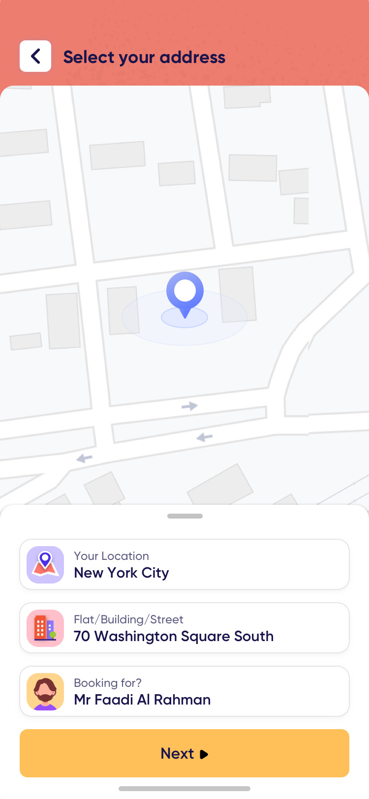 Select Address, Date and Time by Mahima Mahajan on Dribbble