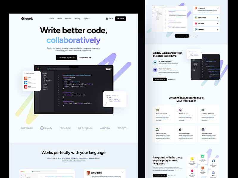 Browse thousands of Webflow images for design inspiration | Dribbble