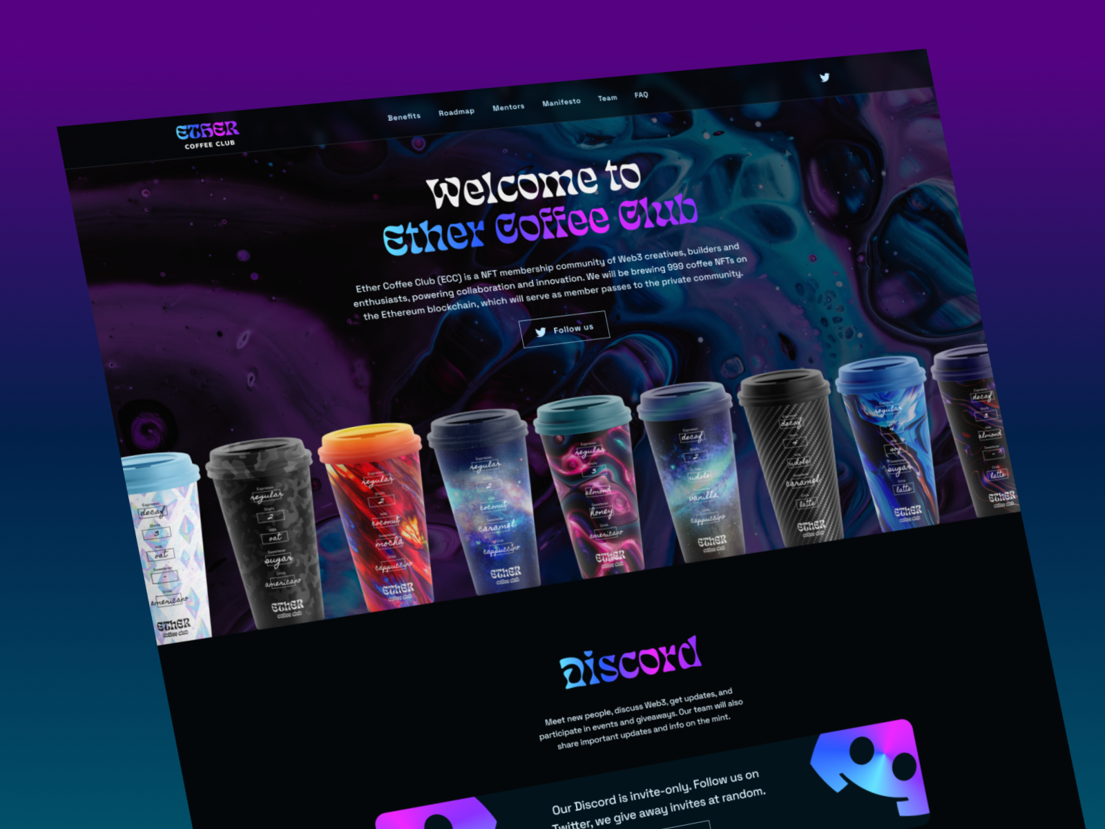 EtherCoffeeClub | NFT Website Design by Tyrel Johnson on Dribbble