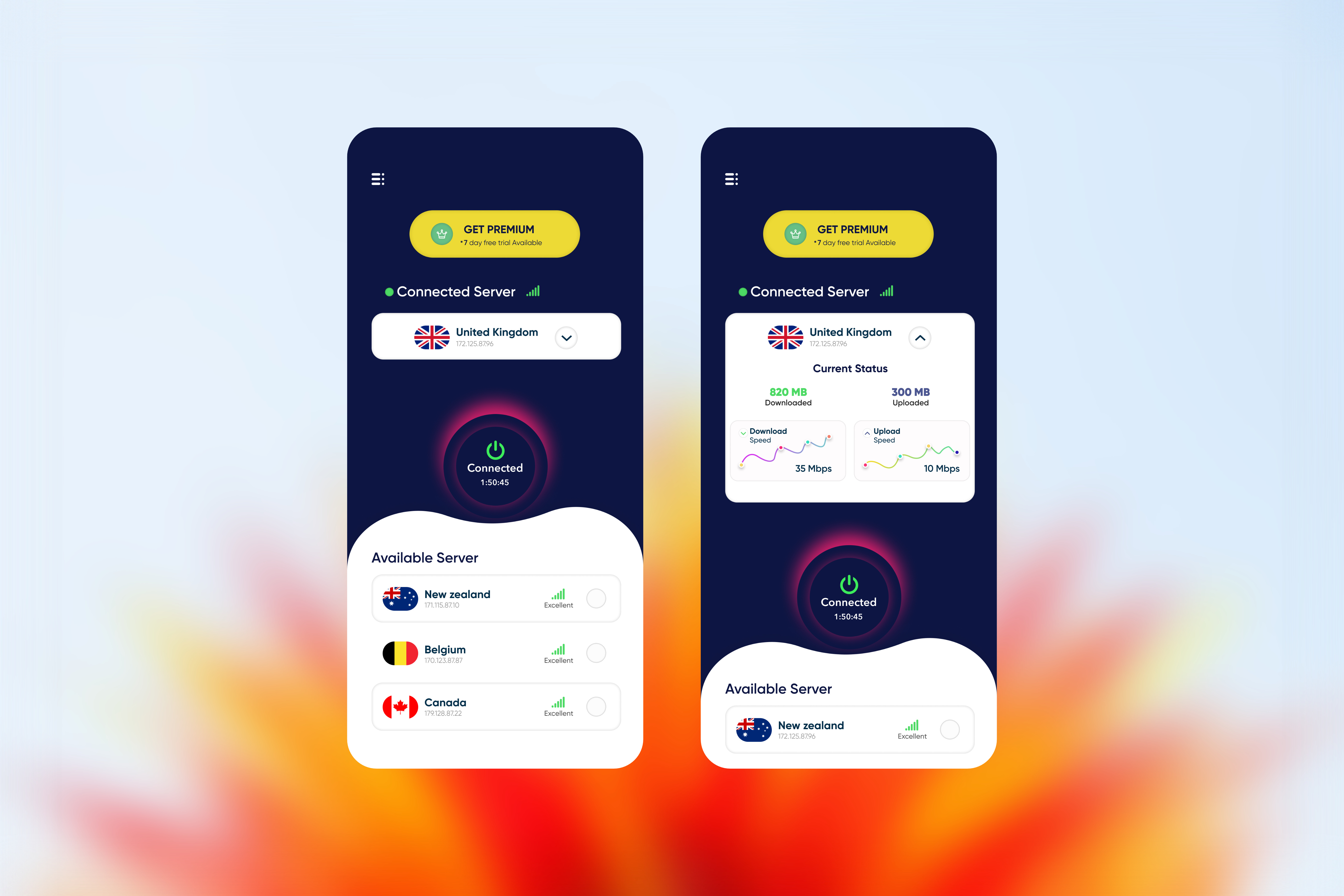 VPN App Design by Imran Rahman on Dribbble