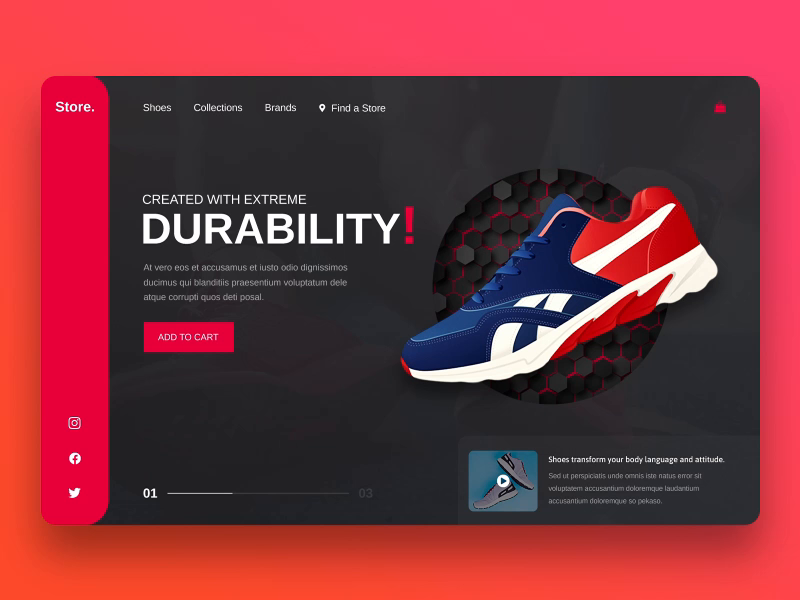 Shoe Store- Header Exploration by Ashraful on Dribbble