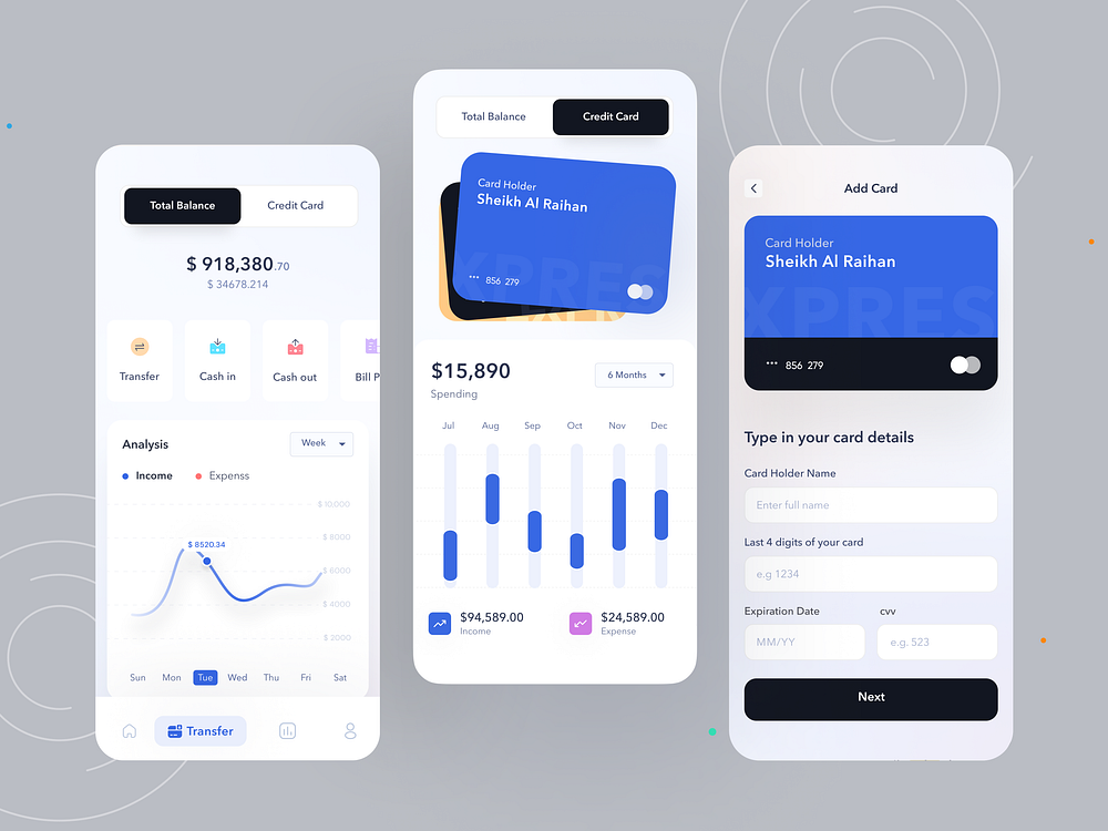 Crypto Wallet App Design UI Kit by Ofspace on Dribbble