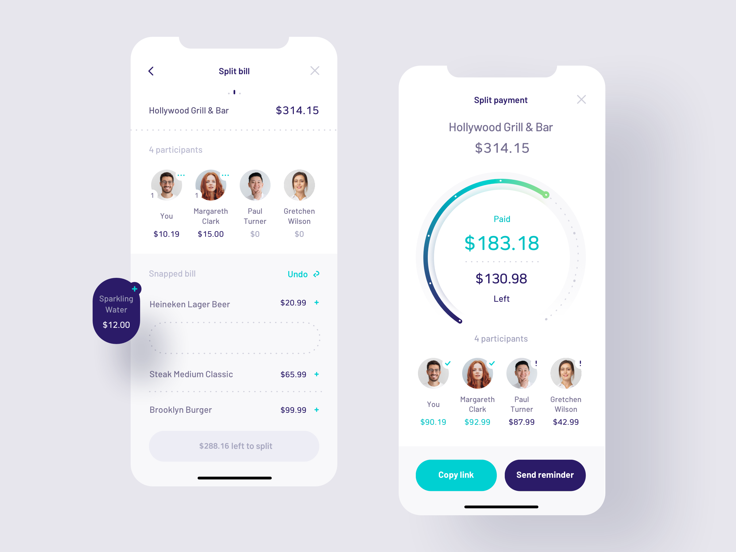 Payment Splitting app by Luke Bronisz for Netguru on Dribbble