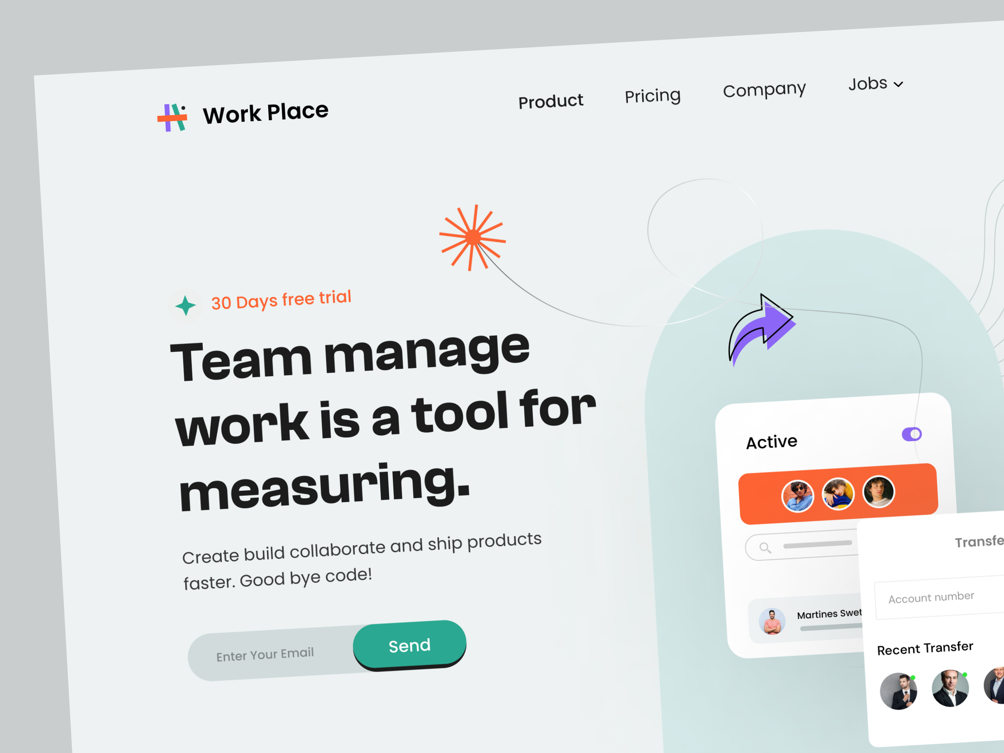 Team Work Header Exploration by Sajib Rahman on Dribbble