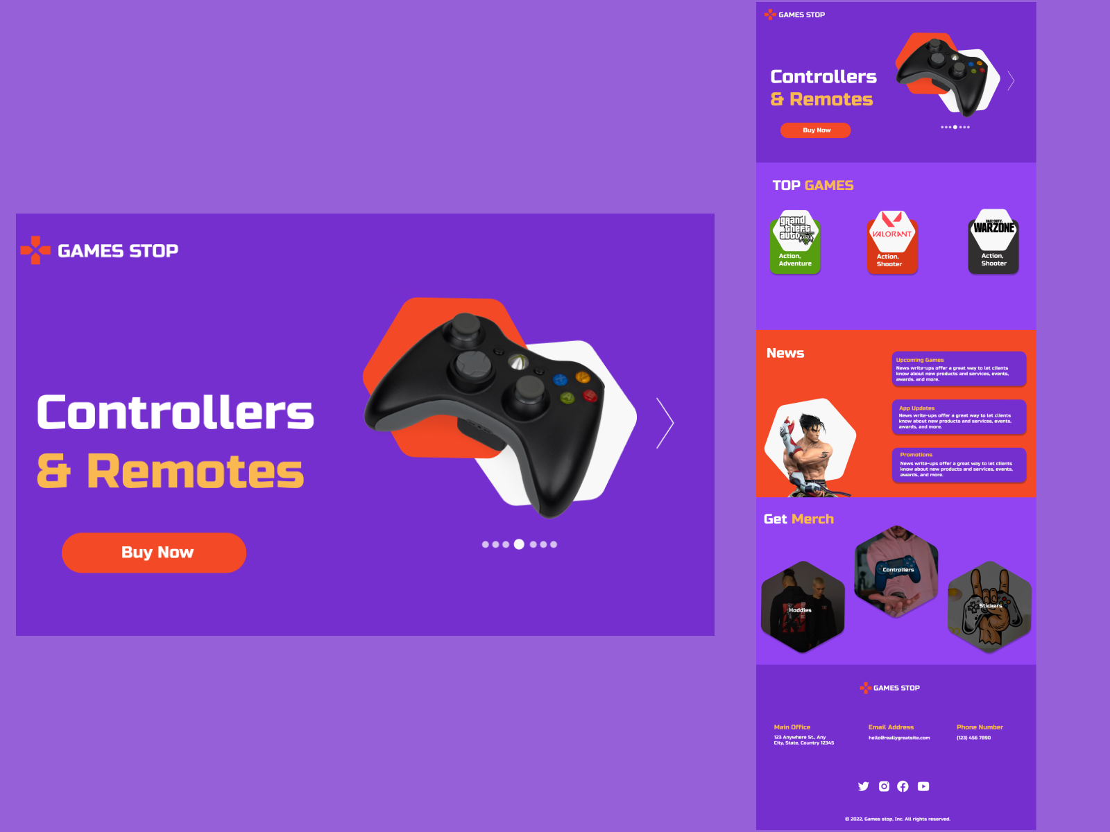 Gaming News & Store Website by Jayanth Gade on Dribbble