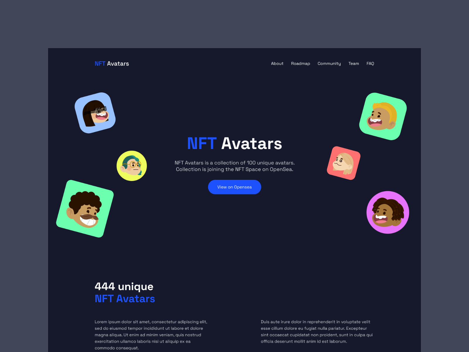 NFT Avatars Template by Nick Rybak for Foursets on Dribbble