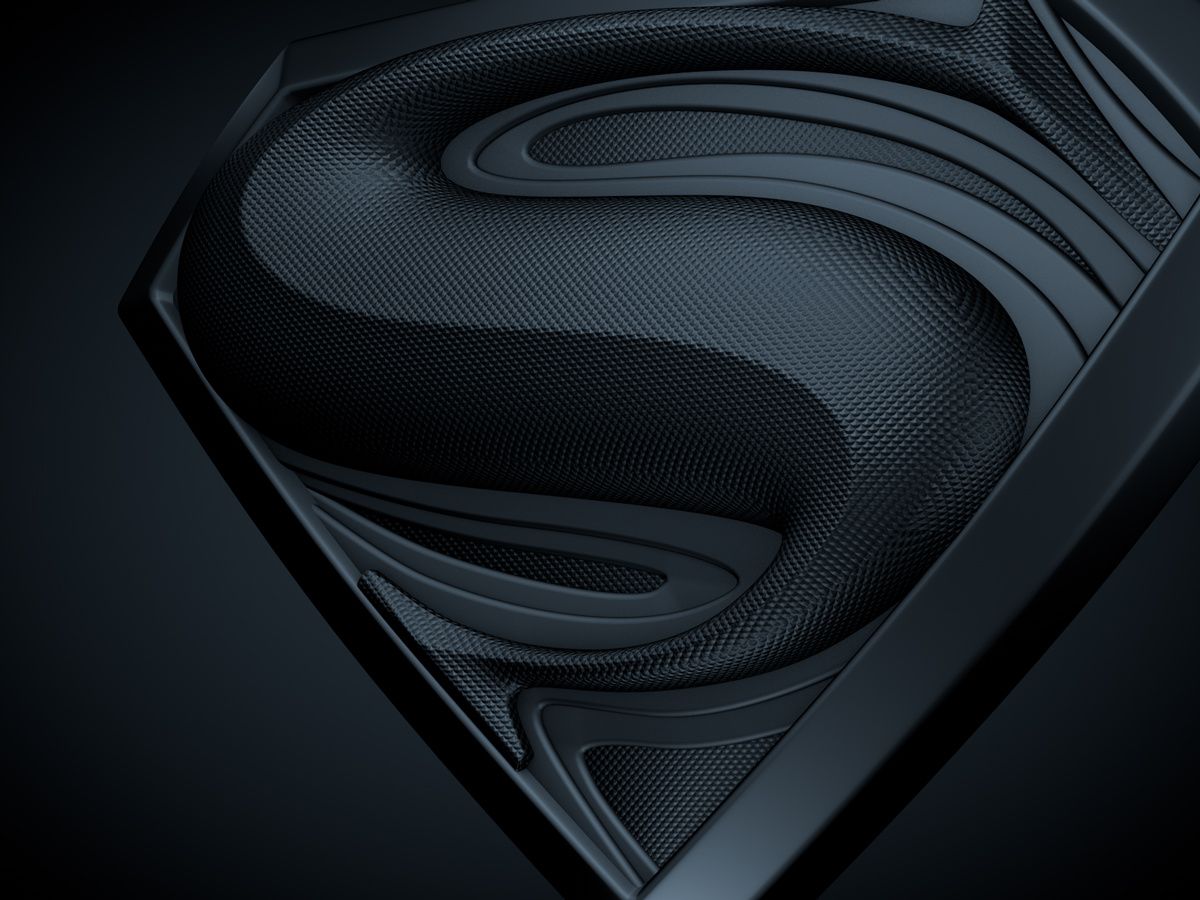 Black Superman Logo Wallpaper Hd