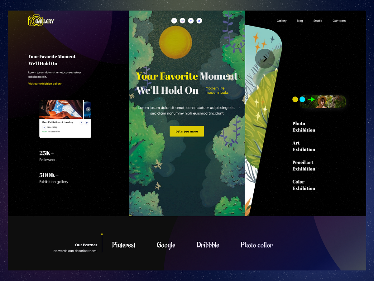 Exhibition gallery website by Aminul - UX/UI Designer for Troikagency ...