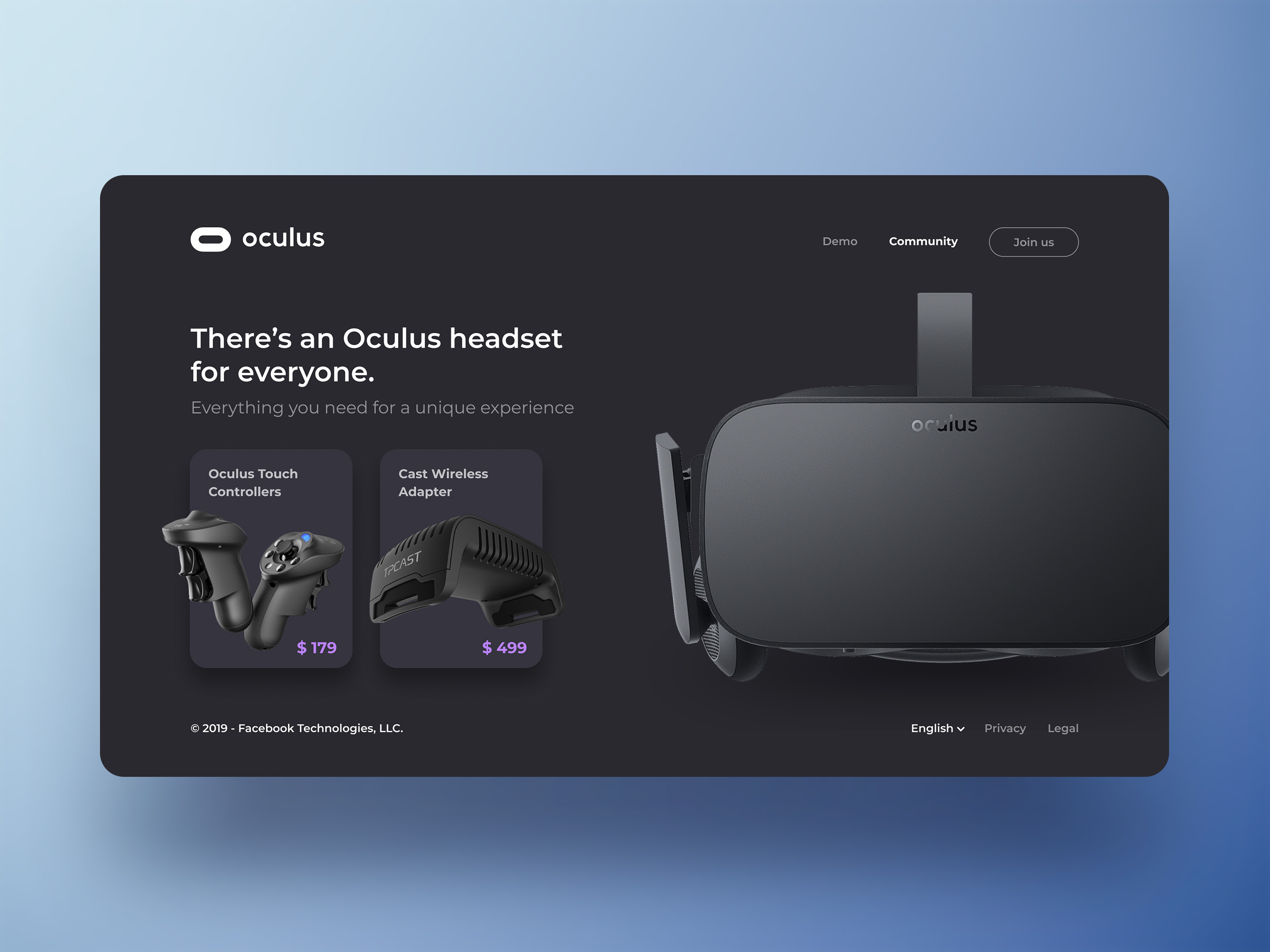 Oculus - Landing Page concept by Fateh Zid on Dribbble