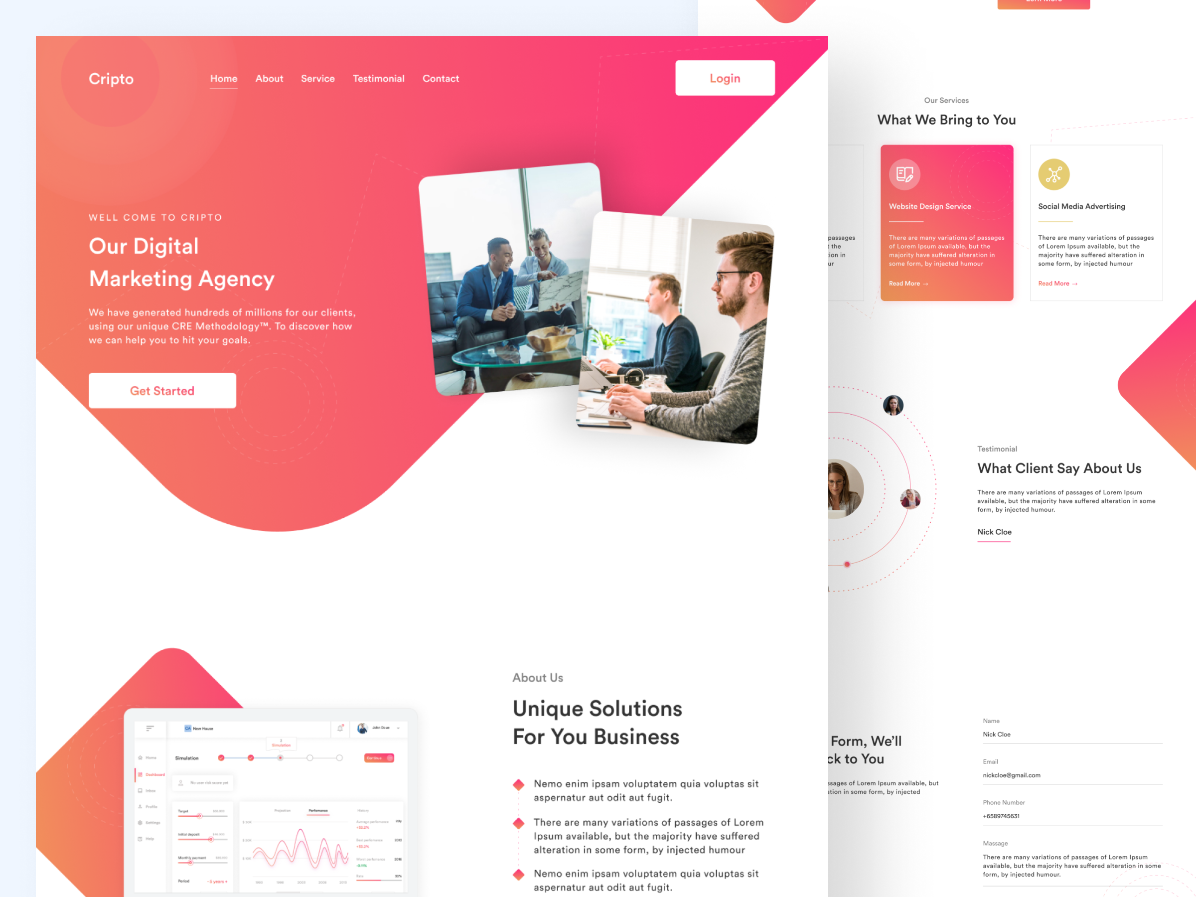 Digital Marketing Agency Web UI by Radhika Gadhiya on Dribbble