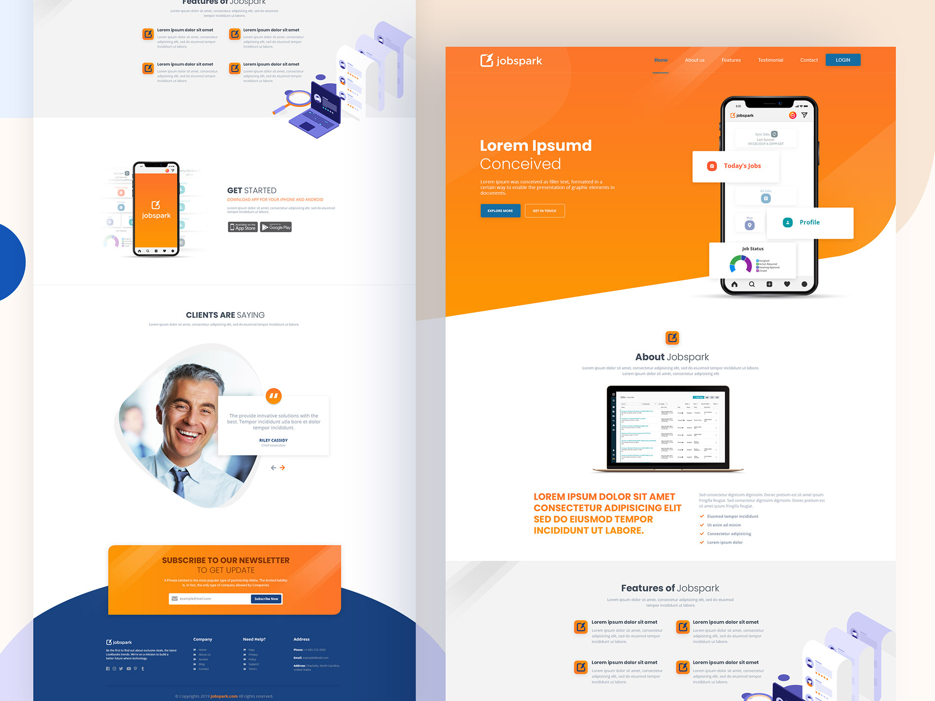 Mobile App Landing Page Design by Saiful Miah for CreativePeoples on ...