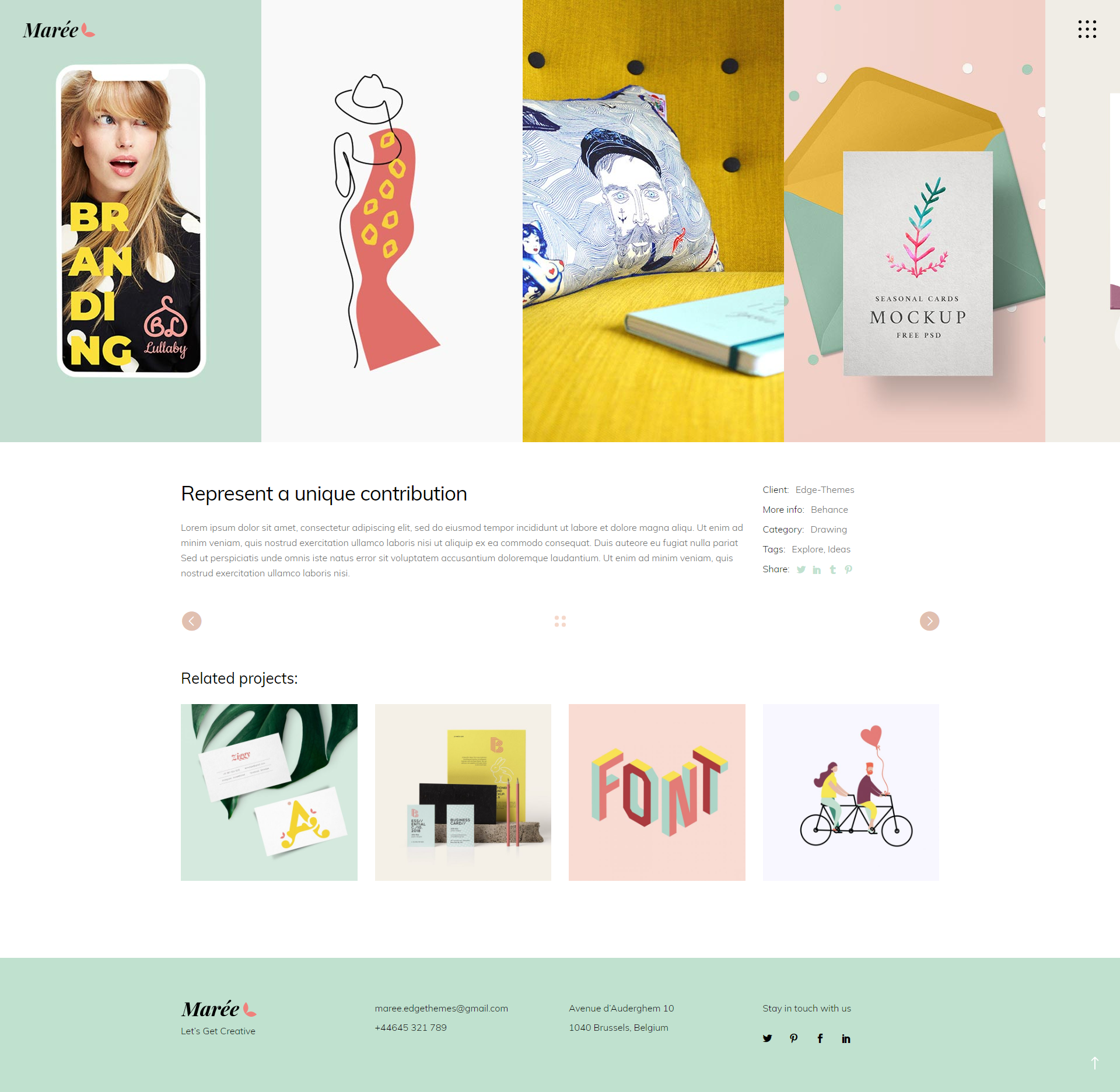 Marée - Illustration and Design Portfolio Theme by Lisa Borer for Qode ...