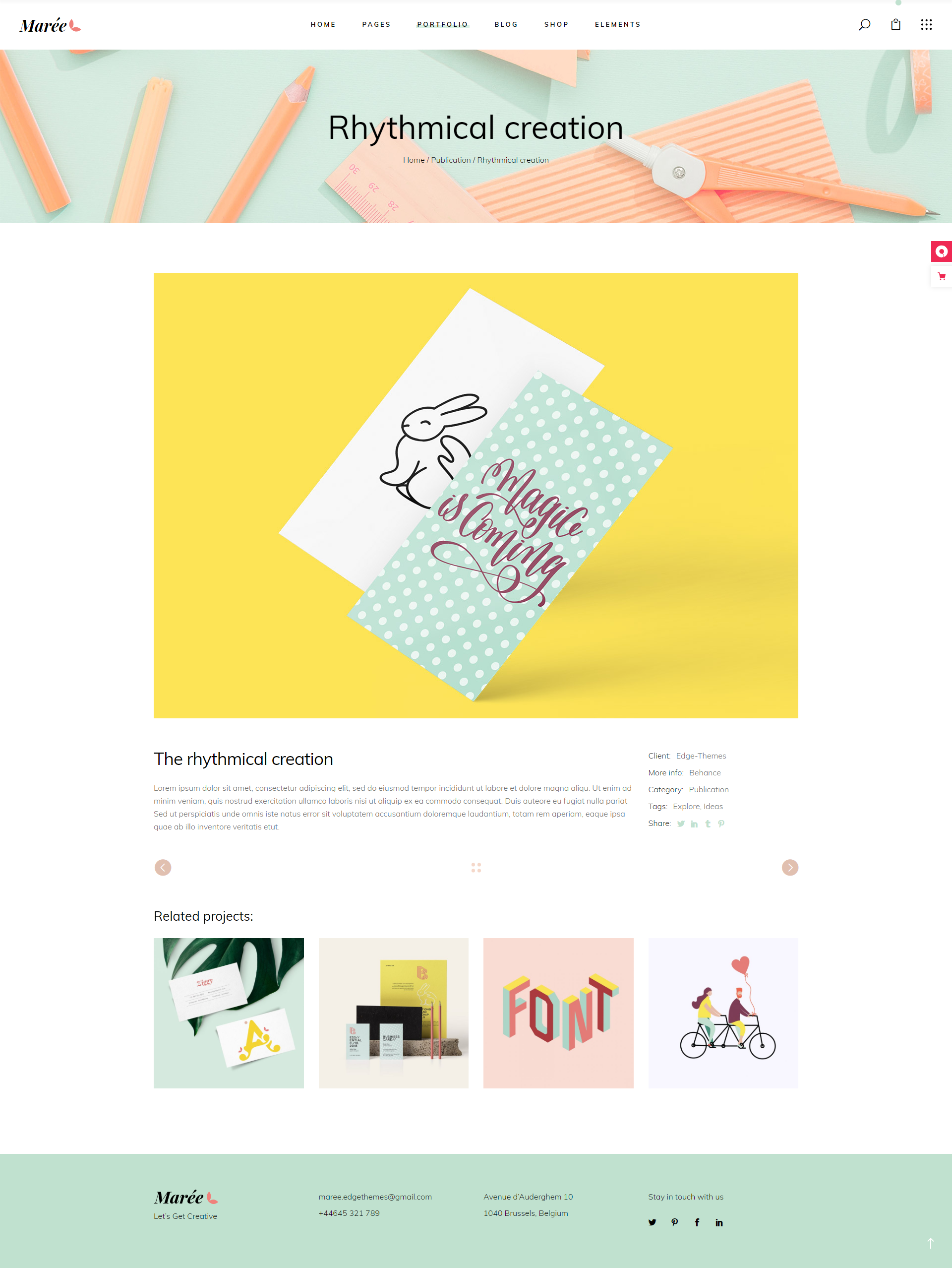 Marée - Illustration and Design Portfolio Theme by Lisa Borer for Qode ...