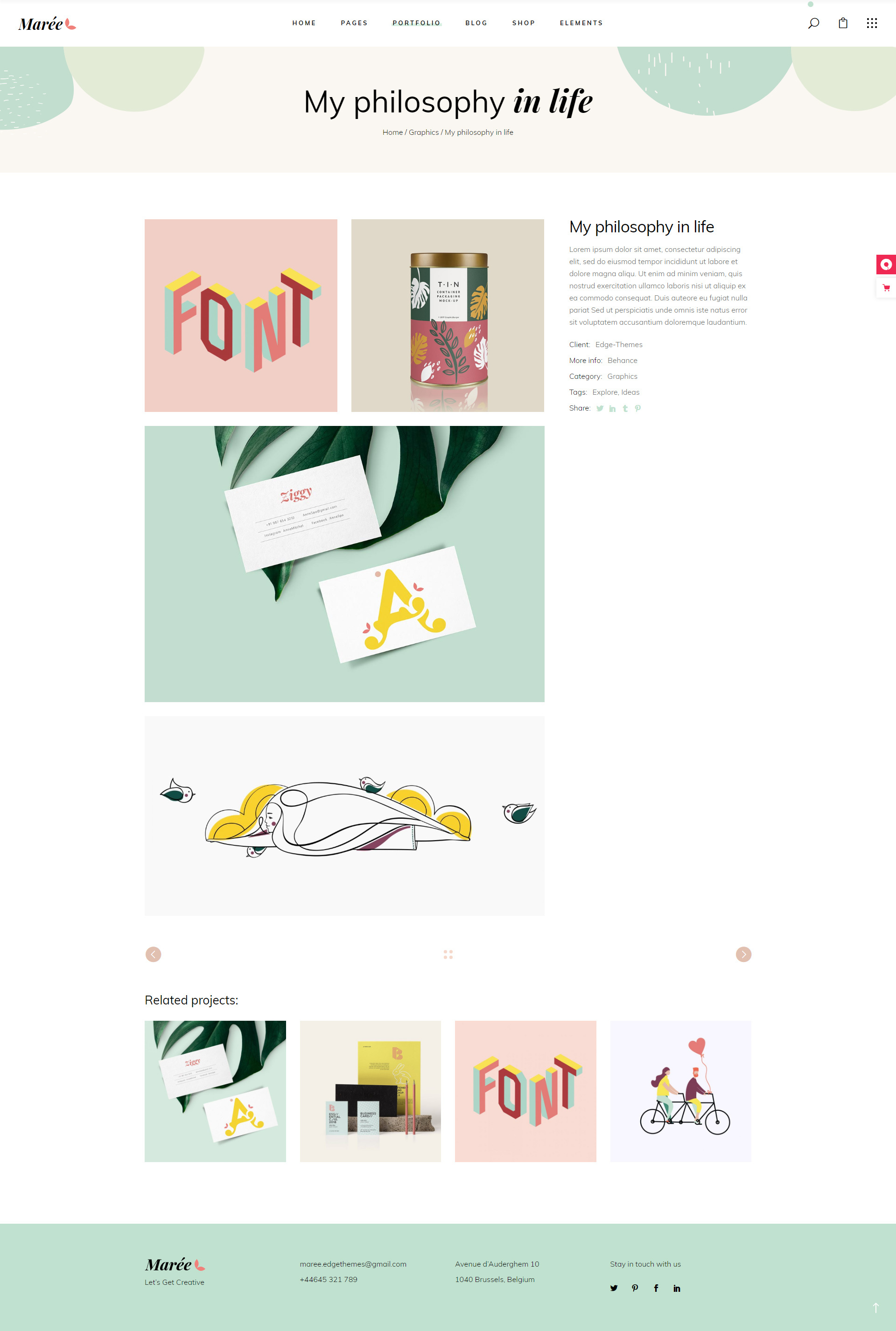 Marée - Illustration and Design Portfolio Theme by Lisa Borer for Qode ...