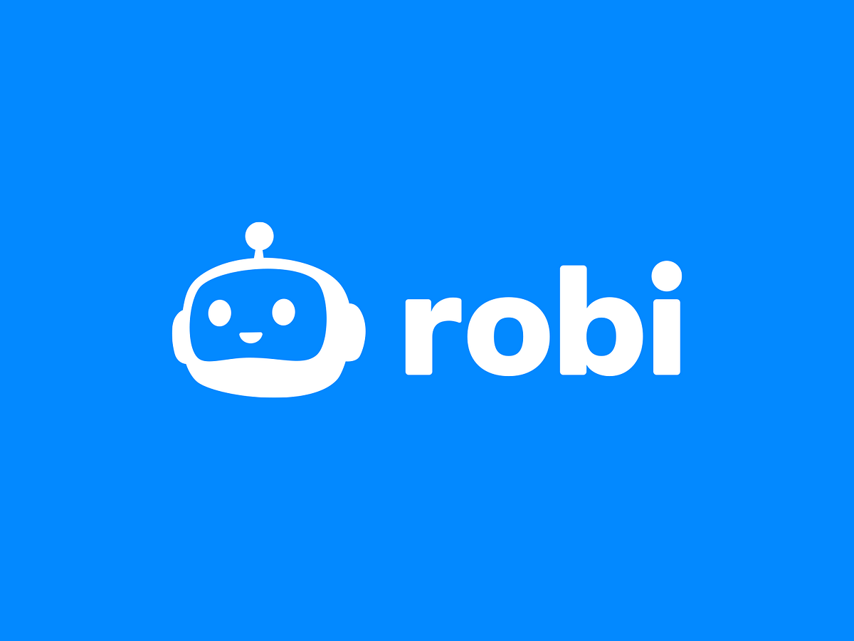 Ai robot logo design - Robi by Aditya Chhatrala on Dribbble