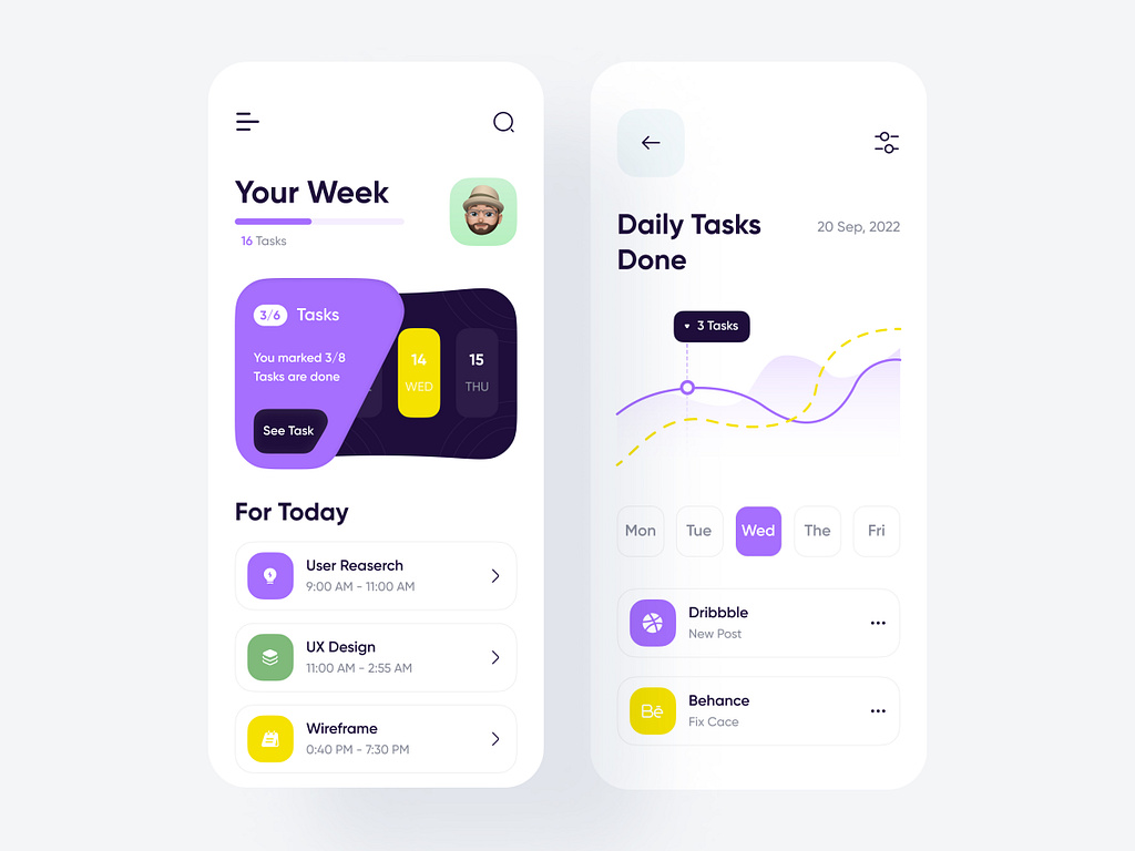 Task Management app Design by Uishark for Ui Sharks on Dribbble