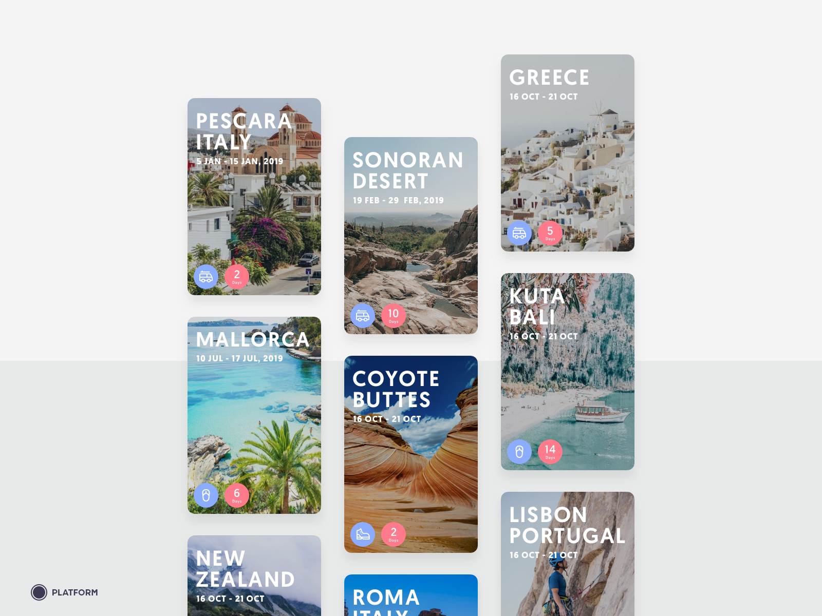 Travel - Memories screen / Animation by Stano Bagin for PLATFORM on ...