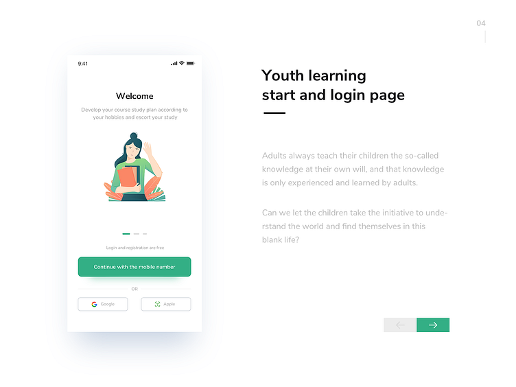 Youth Education Launch Login Page by fireman on Dribbble