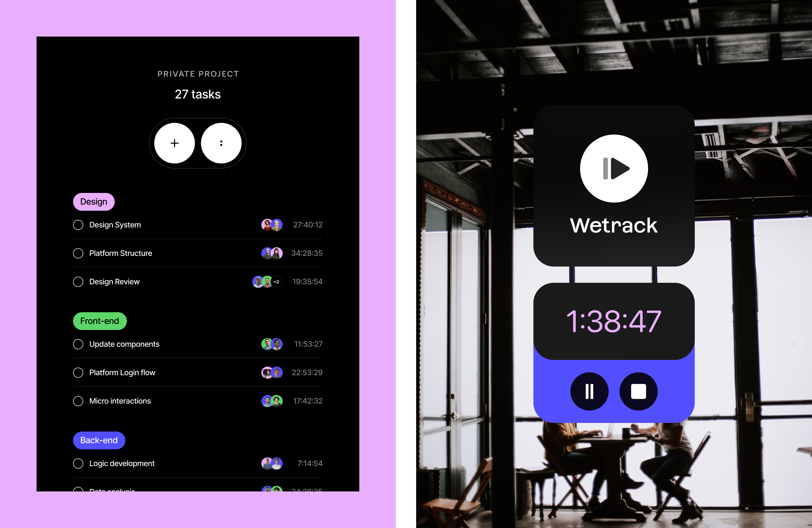 wetrack: landing page, track, management, team, app by konolee for ...
