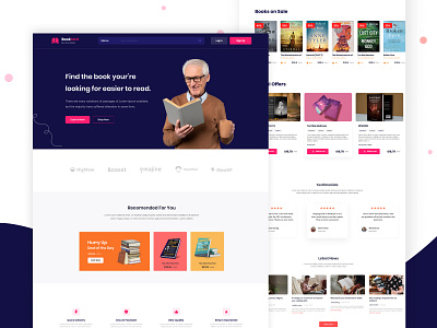 Book Store Landing Page Design designs, themes, templates and ...