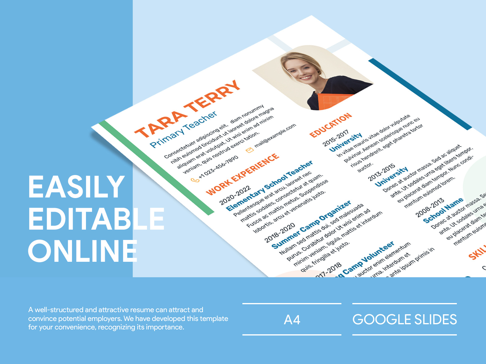 Teacher Resume Free Google Docs Template by Gdoc on Dribbble